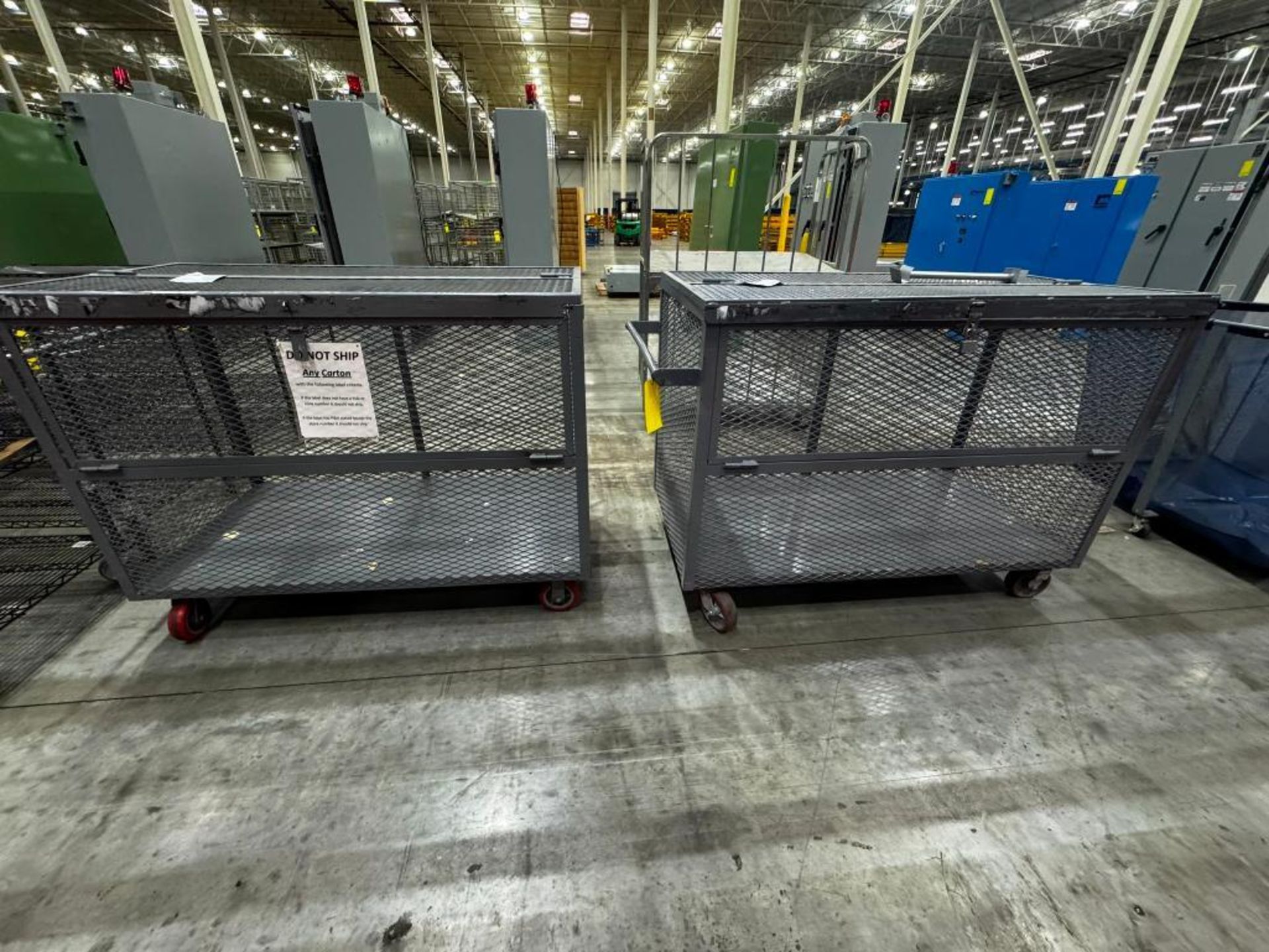 { Group of lots: 389, 390, 391 (P) } (2x) Metal Lockable Secured ...
