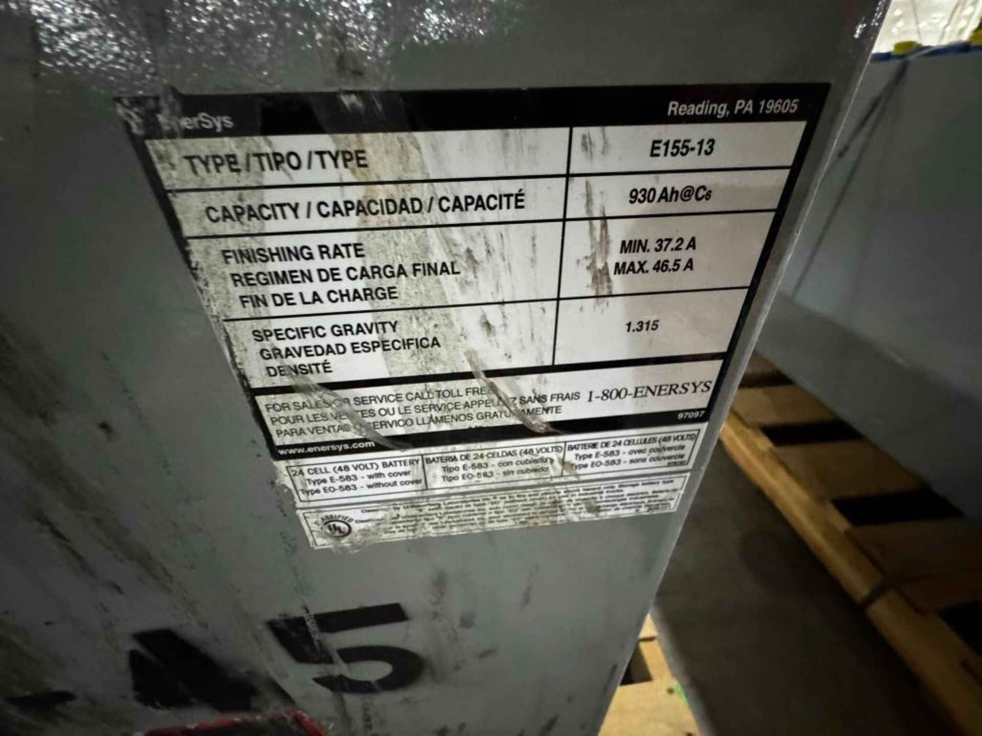 { Choice of lots: 1184, 1185, 1186, 1187, 1188, 1189, 1190 } Enersys ...