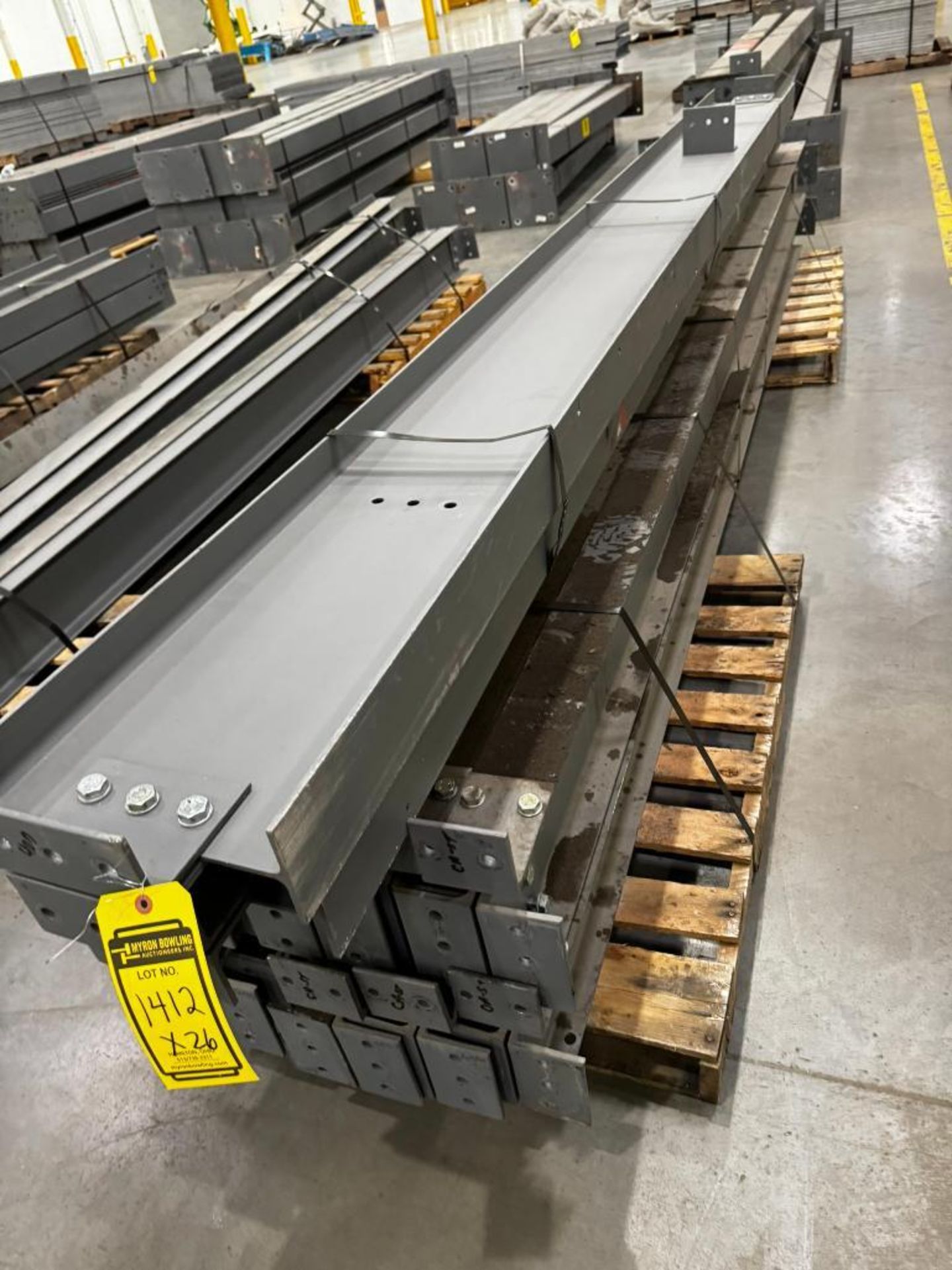 { Group of lots: 1408, 1410, 1411, 1412, 1413 (P) } (26x) Steel I Beams ...