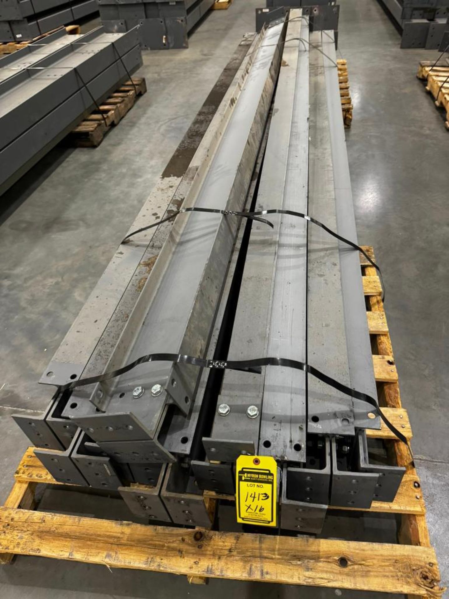(16x) Steel I Beams, 12' 5-1/2" Tall X 8" Wide