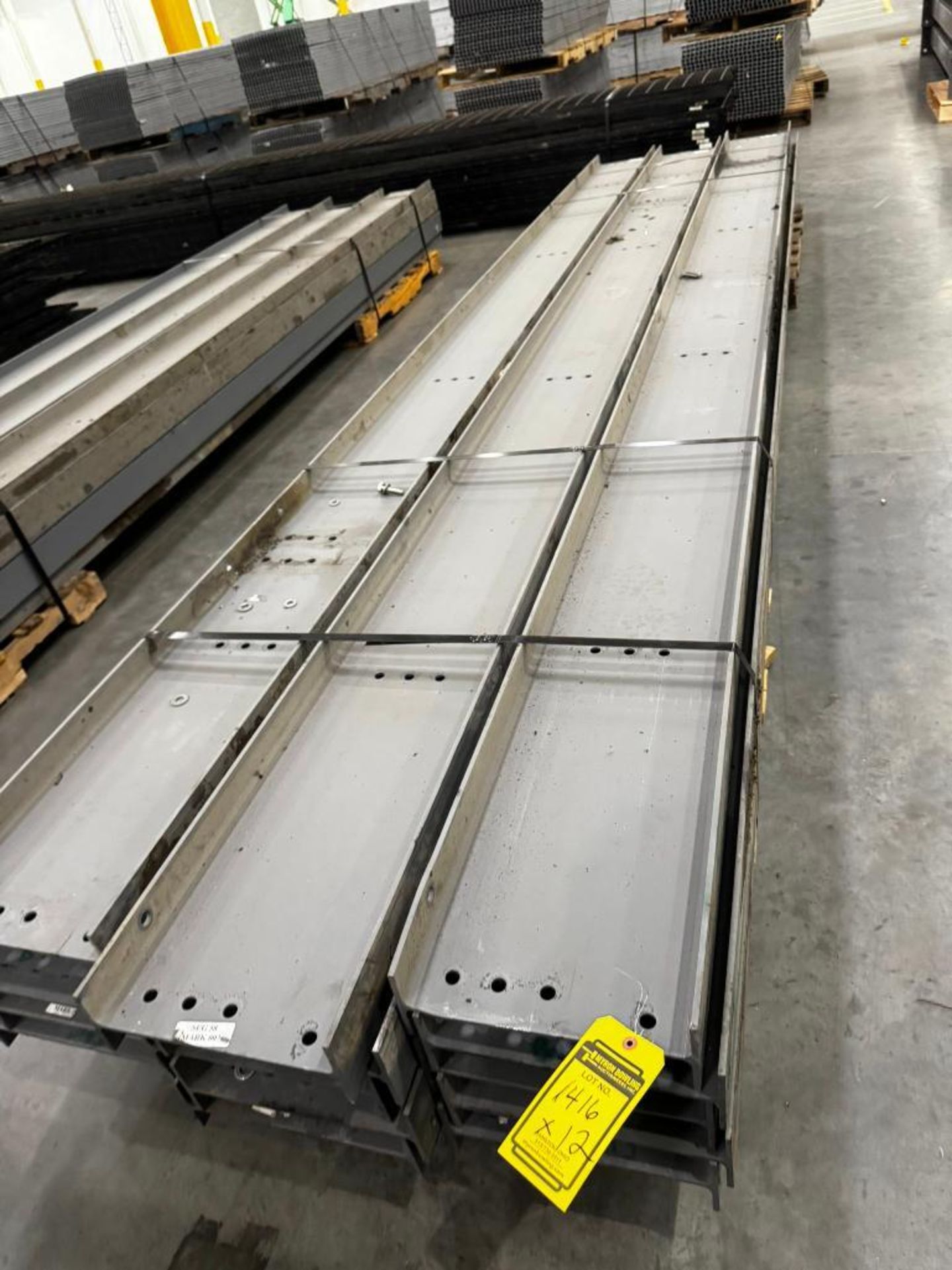 (12x) Steel I Beams, 15' 11" Long X 1 ' Wide