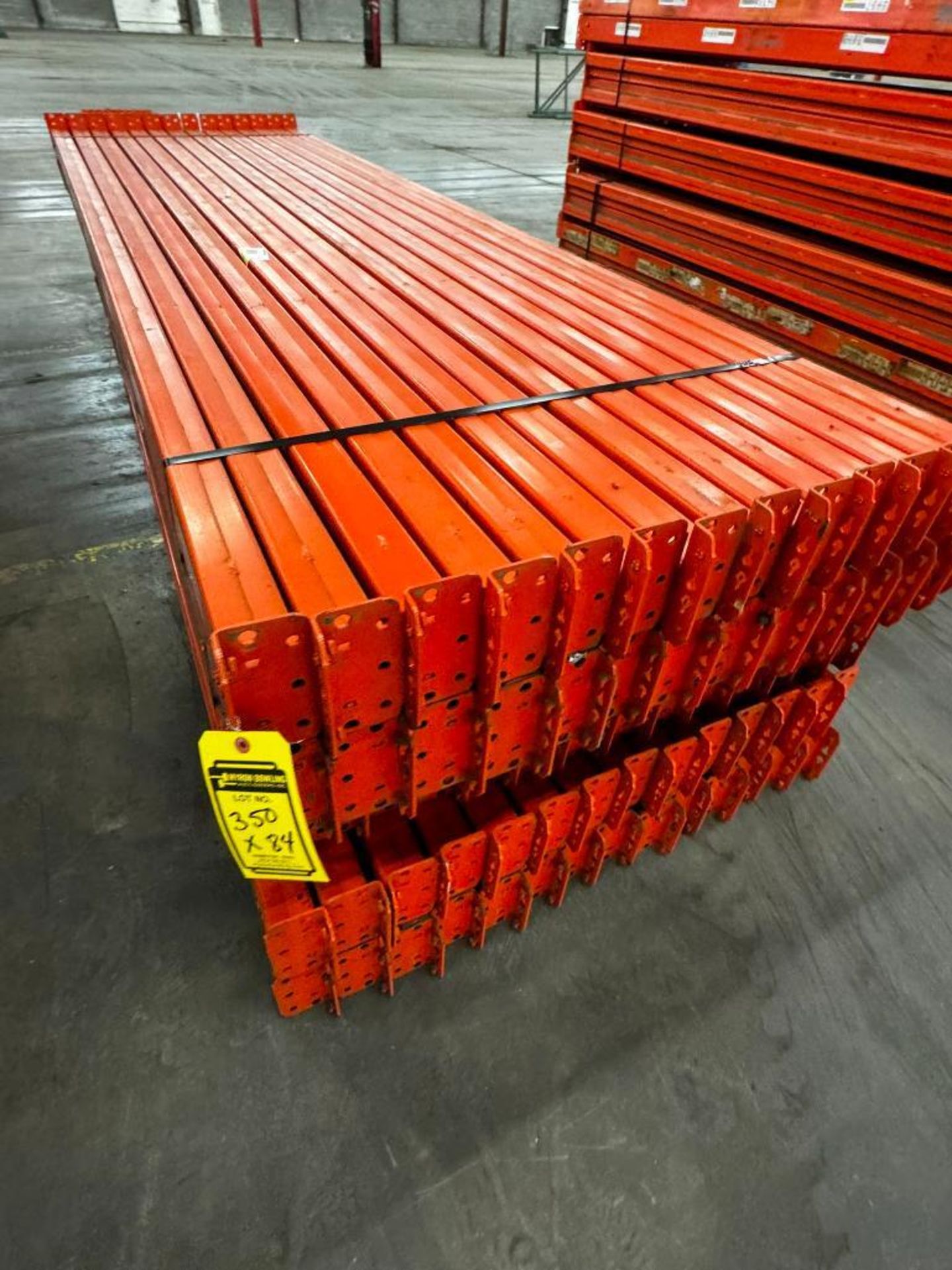 (84x) Teardrop Pallet Rack Step Beams, 144" X 4-5/8"