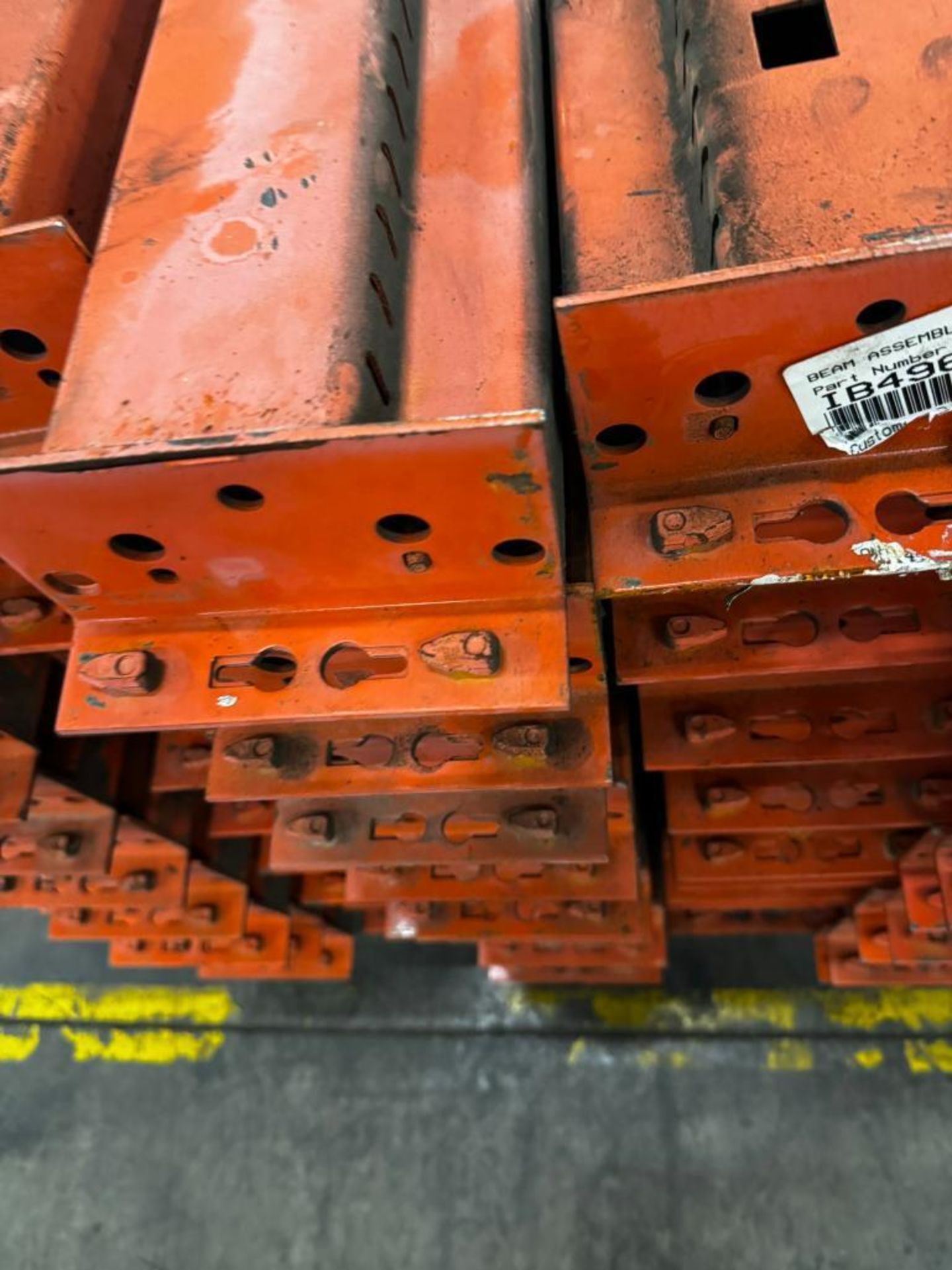 { Group of lots: 358, 359, 360, 361 (P) } (53x) Teardrop Pallet Rack ...