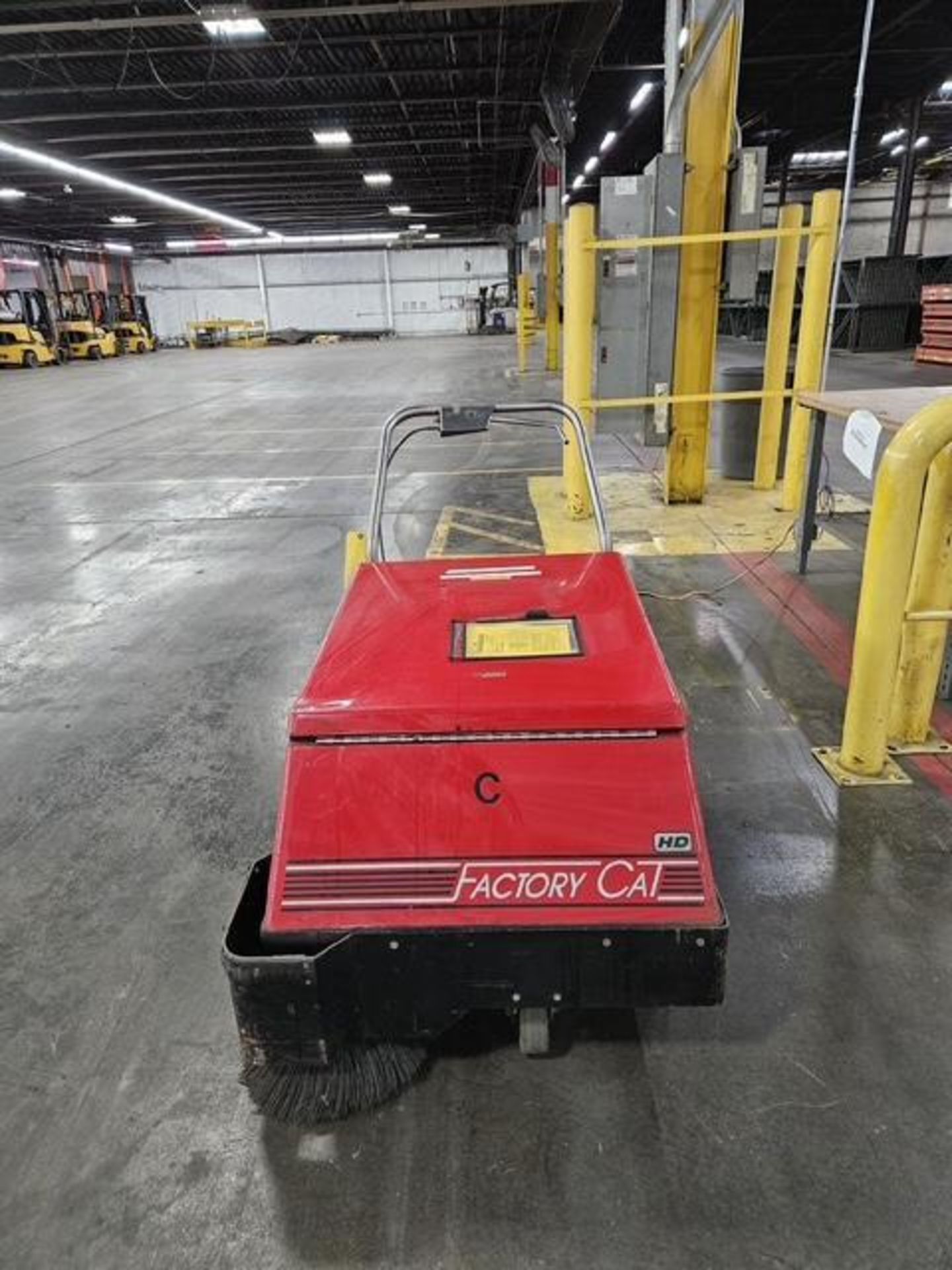 Factory Cat Walk-Behind Floor Sweeper, Model 34, S/N 34-10906