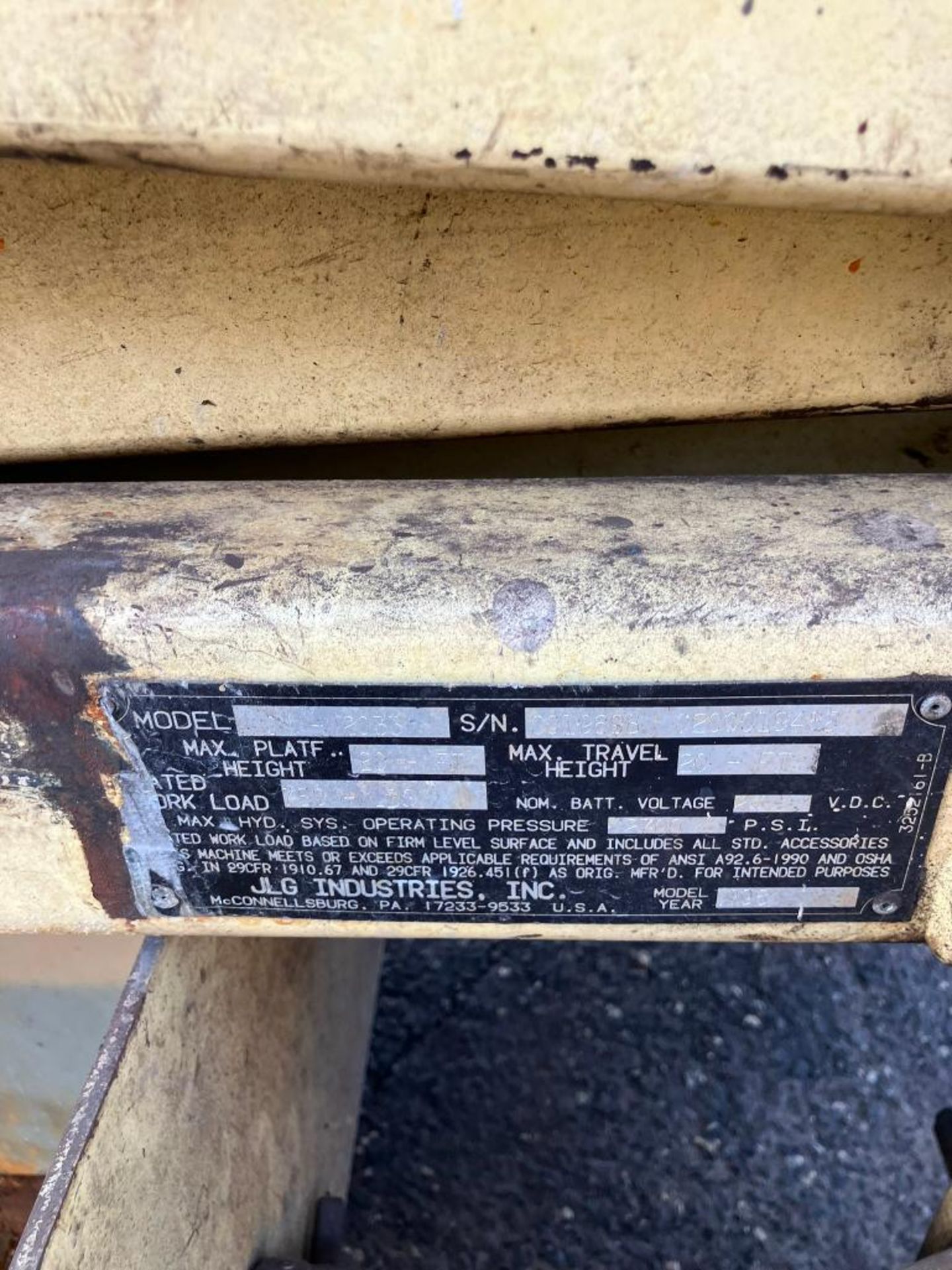 JLG Commander Scissor Lift, Model CM-2033, S/N 0019698-0200019482, 750 ...