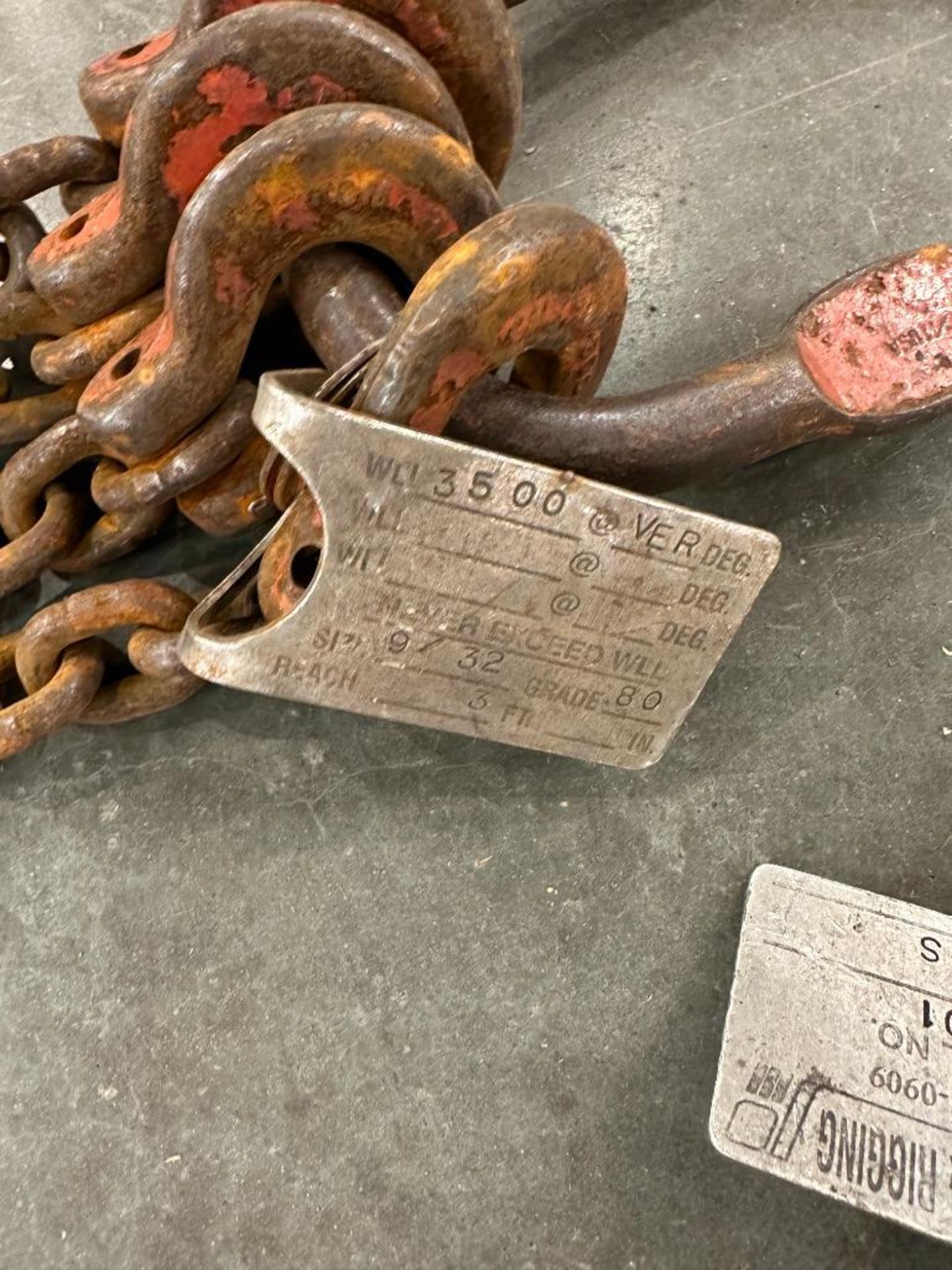 (2x) 4-Leg Rigging Spreader Chain, 3' x 9/32"