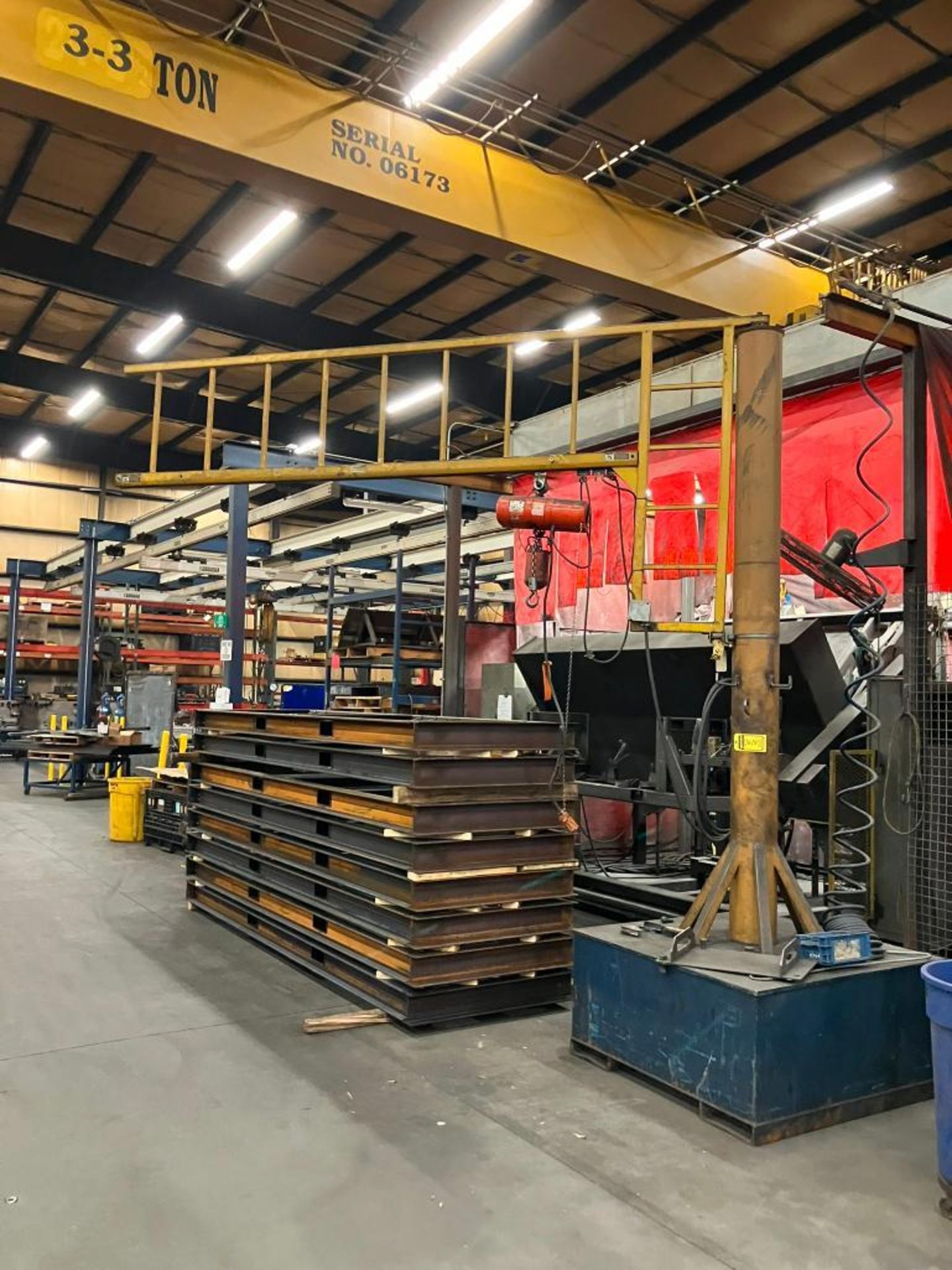 Spanco 1/4-Ton 360 Degree Free-Standing Jib Crane w/ CM Loadstar ...