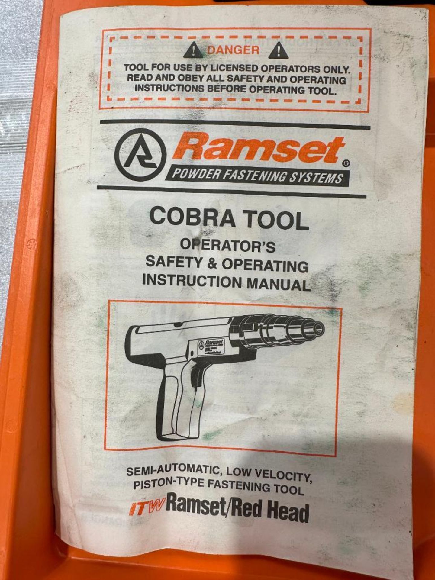 { Group of lots: 36, 37 } Ramset Cobra Powder Fastening System w/ Case