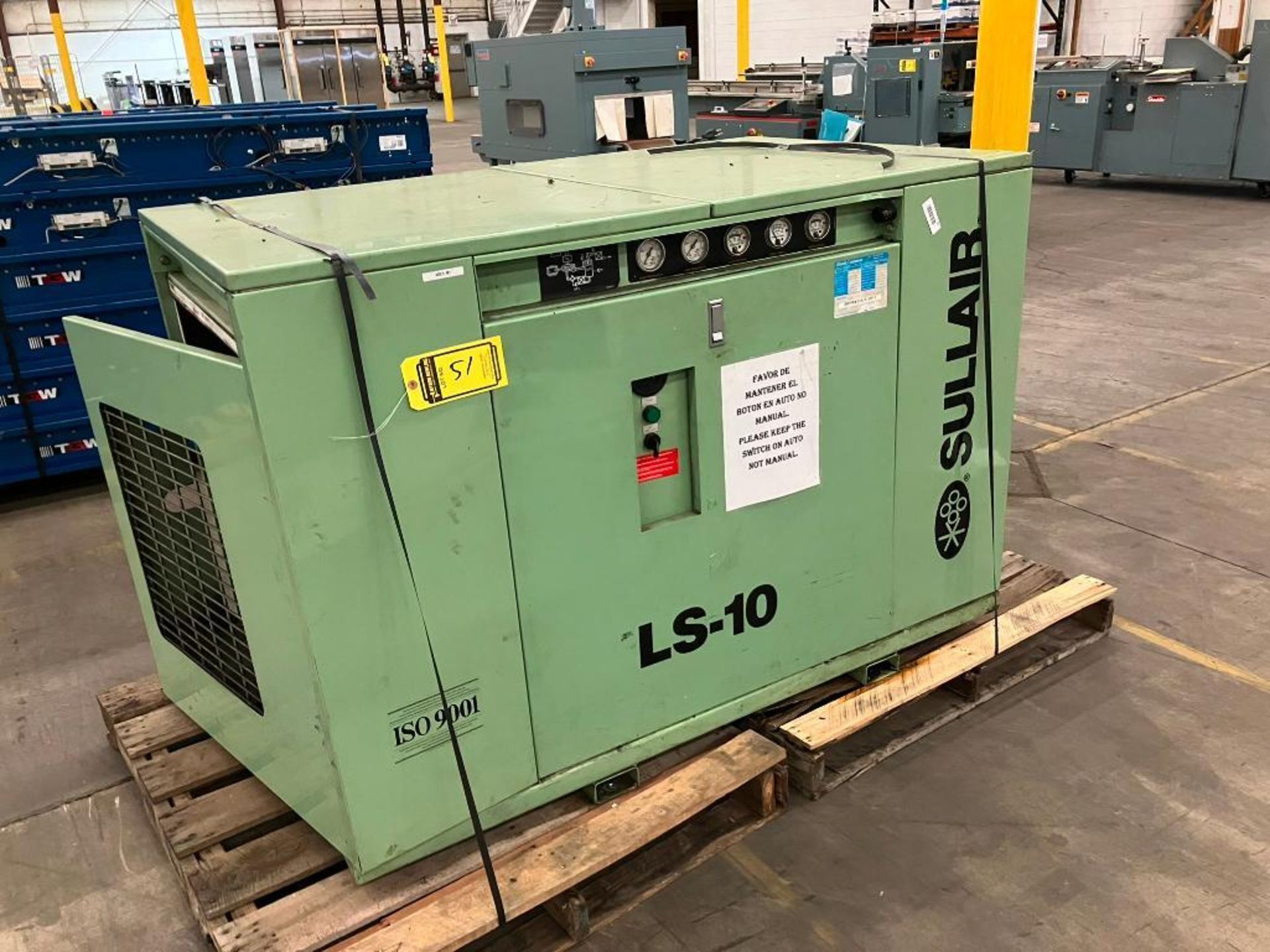 Sullair LS-10-40H 40HP Screw Type Air Compressor, S/N 003-110011