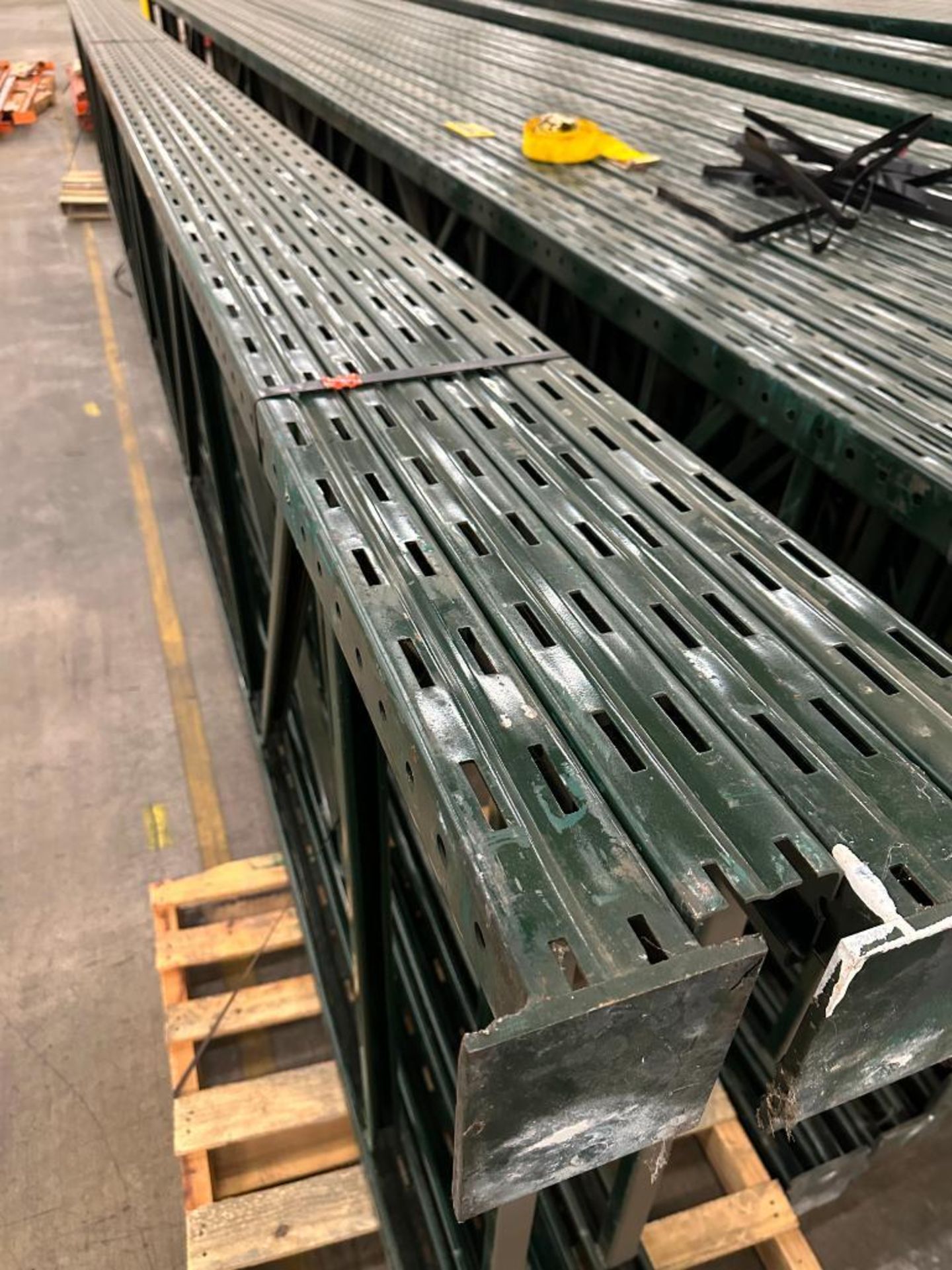 (30x) Ridg-U-Rak Slotted Pallet Rack Uprights, 44" D x 26' T
