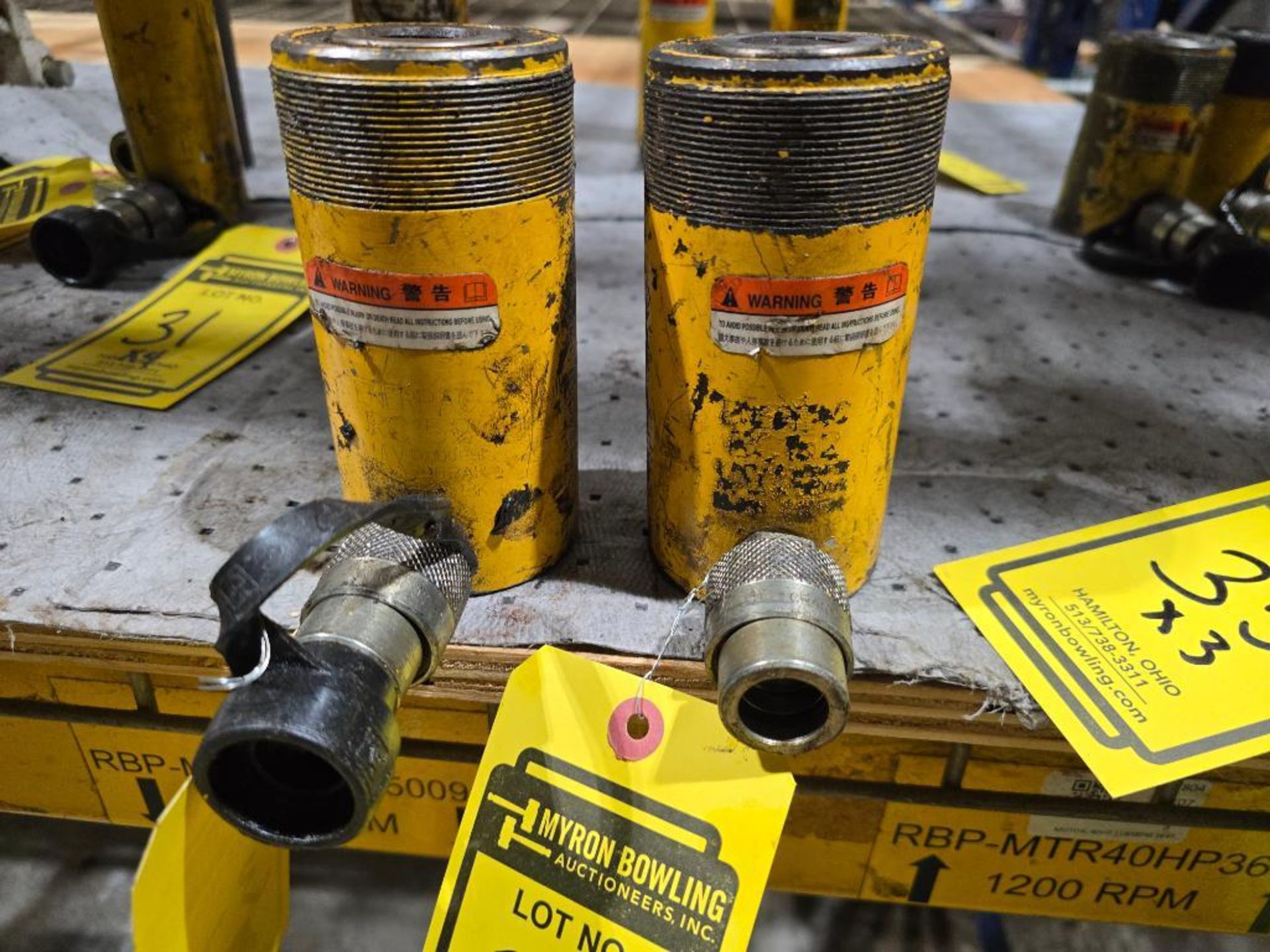 (2) Enerpac RC152 Hydraulic Cylinders, Rated 10,000 PSI / 700 Bar ...