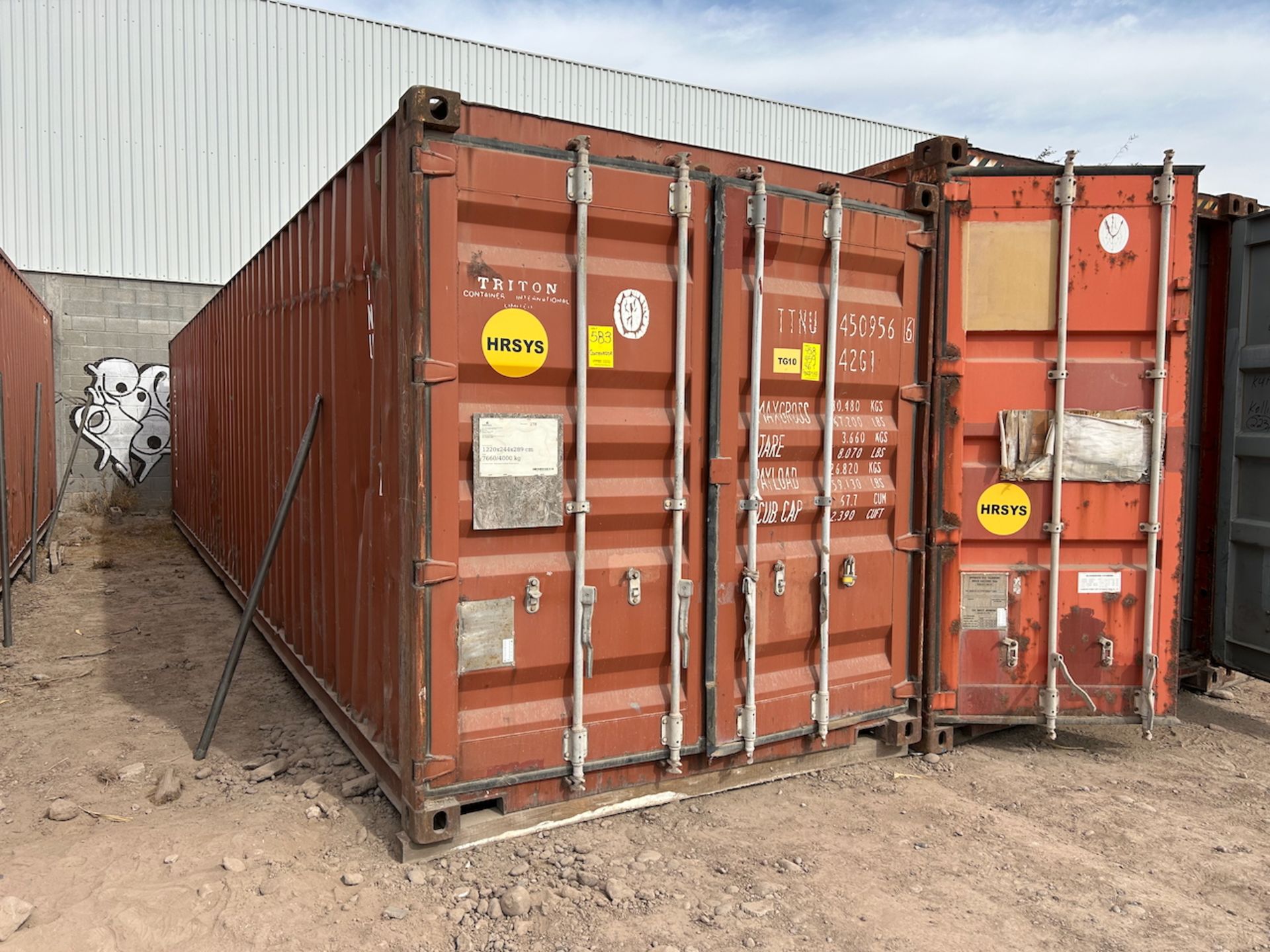 (USED) General Cargo Container in Steel, approximate measurements 12 m ...