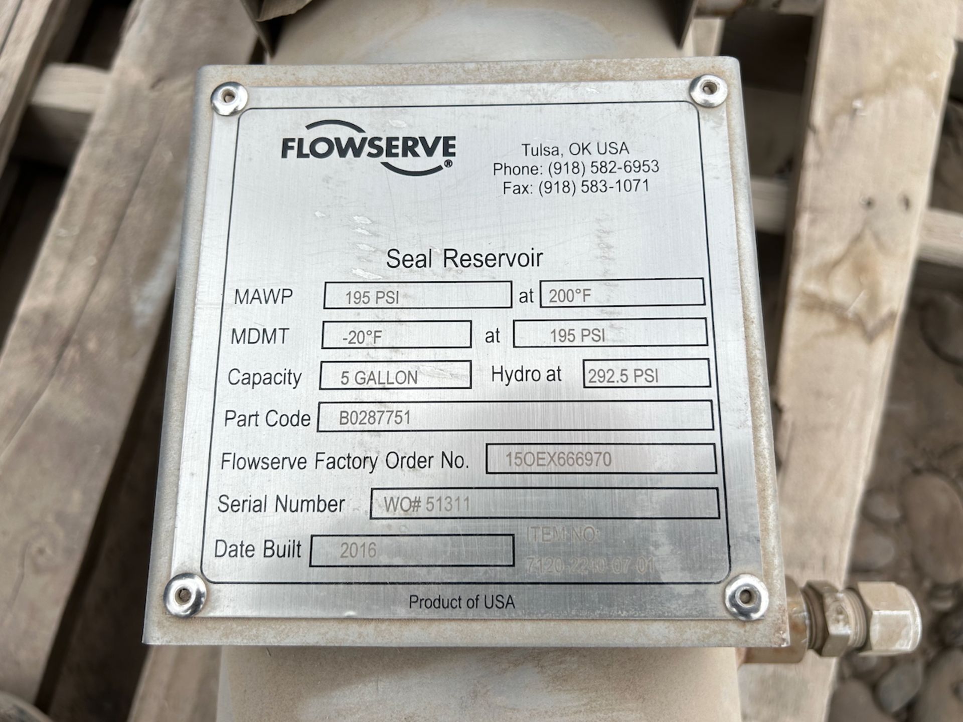 (NEW) FLOWSERVE Brand Pump Seal with Container, 5 Gallon Capacity. 195 ...