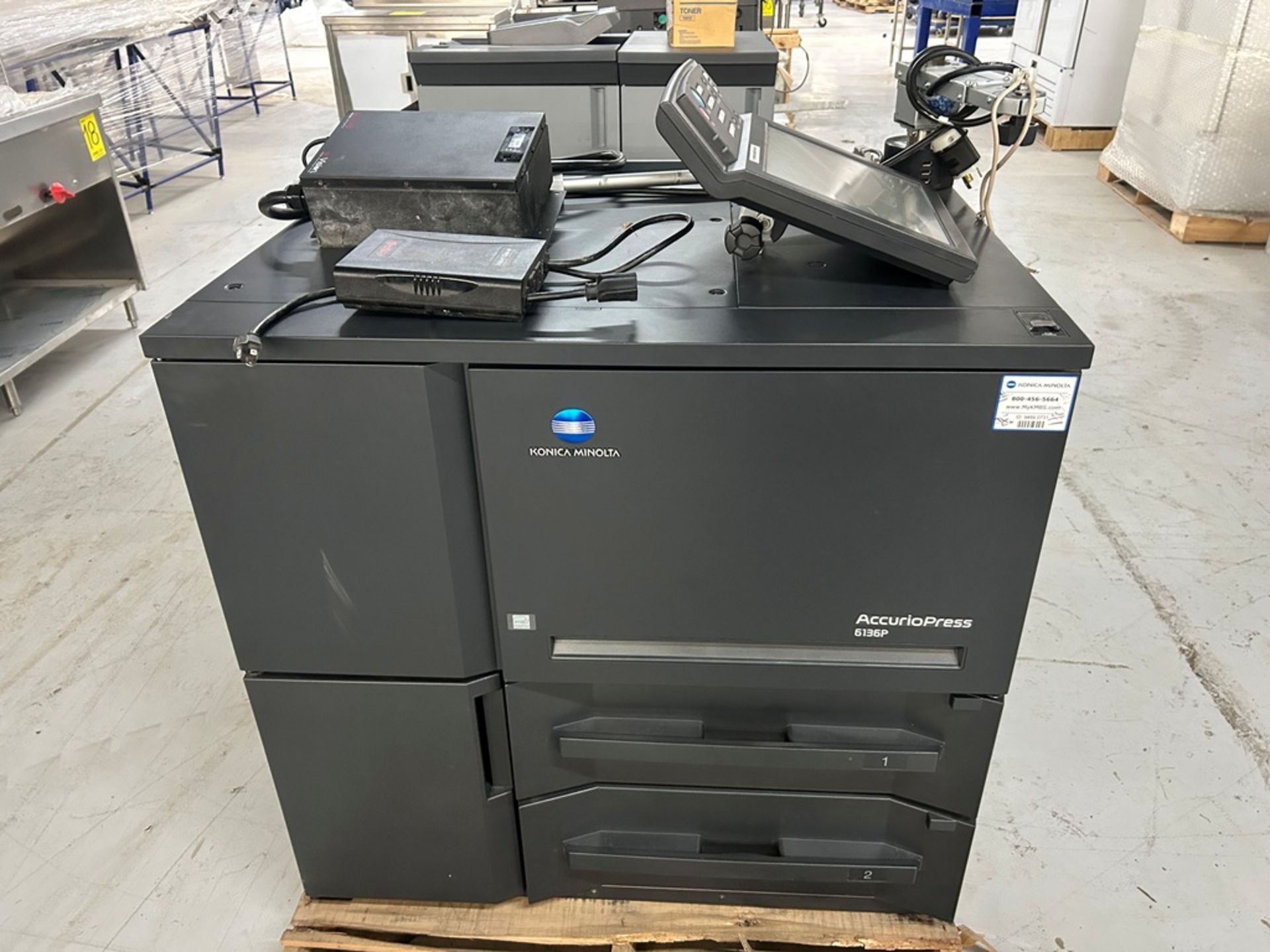 KONICA MINOLTA printer, Model: Accurio Press 6136P, Input 208-240VAC ...