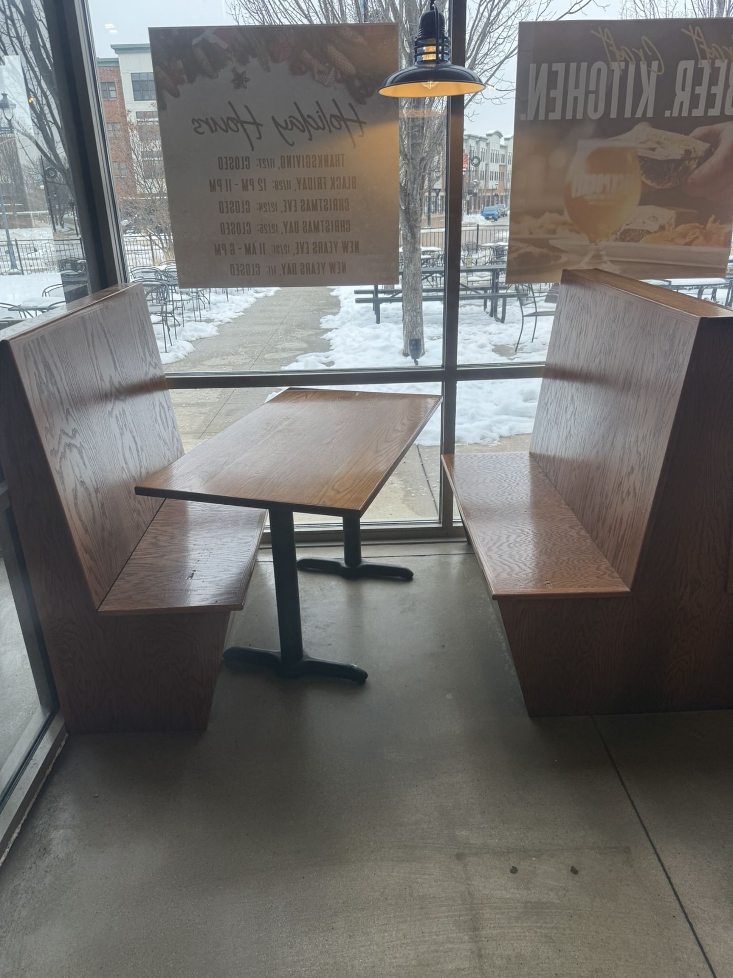 Wooden Restaurant Booth- Booth- QTY 3- Approx 48" L X 24"W X 48" Tall ...