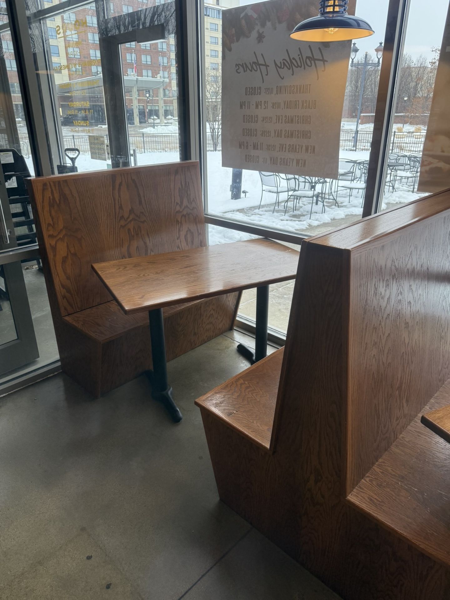 Wooden Restaurant Booth- Booth- QTY 3- Approx 48" L X 24"W X 48" Tall ...