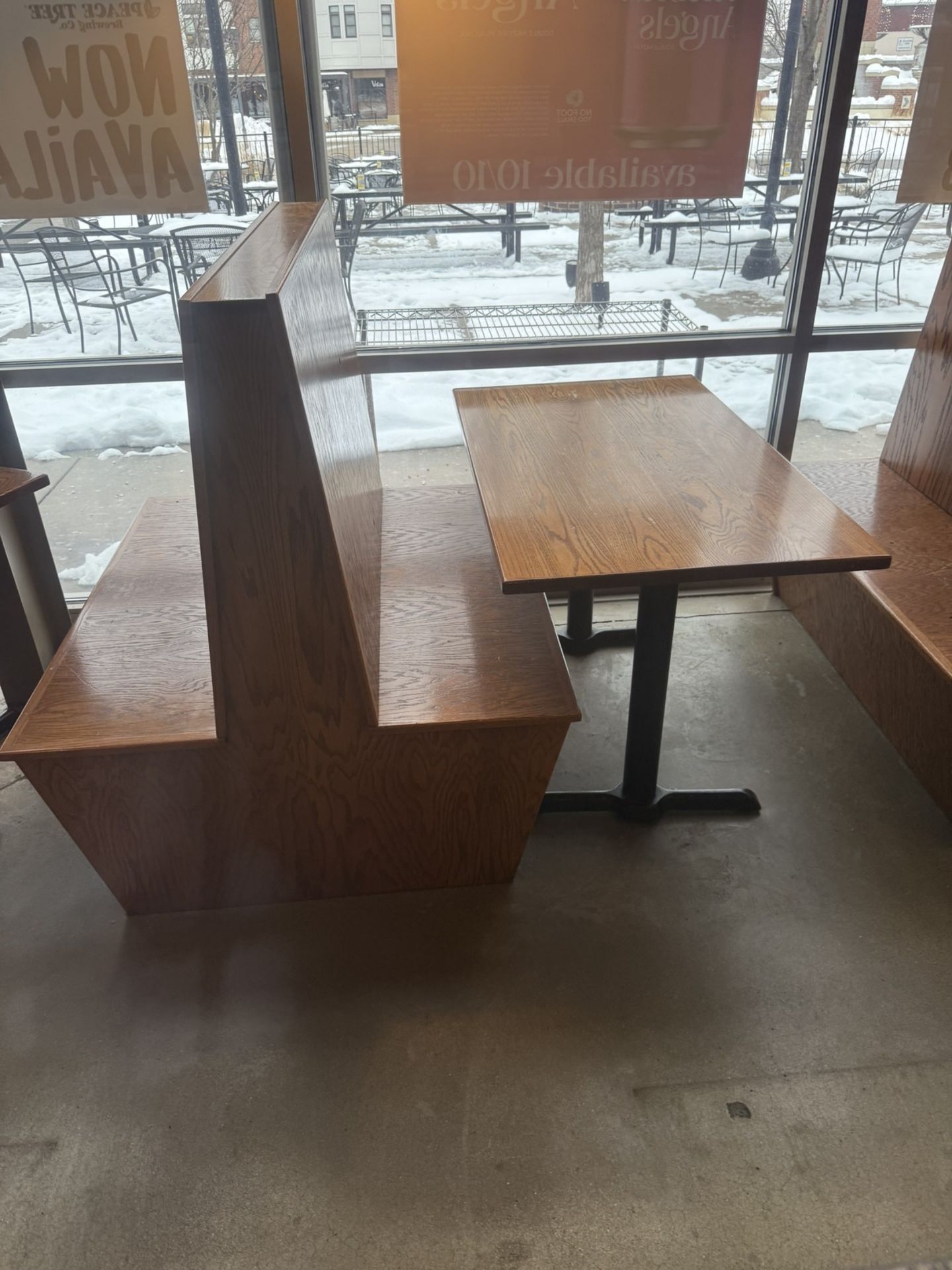 Wooden Restaurant Booth- Booth- QTY 1- Approx 48" L X 24"W X 48" Tall ...