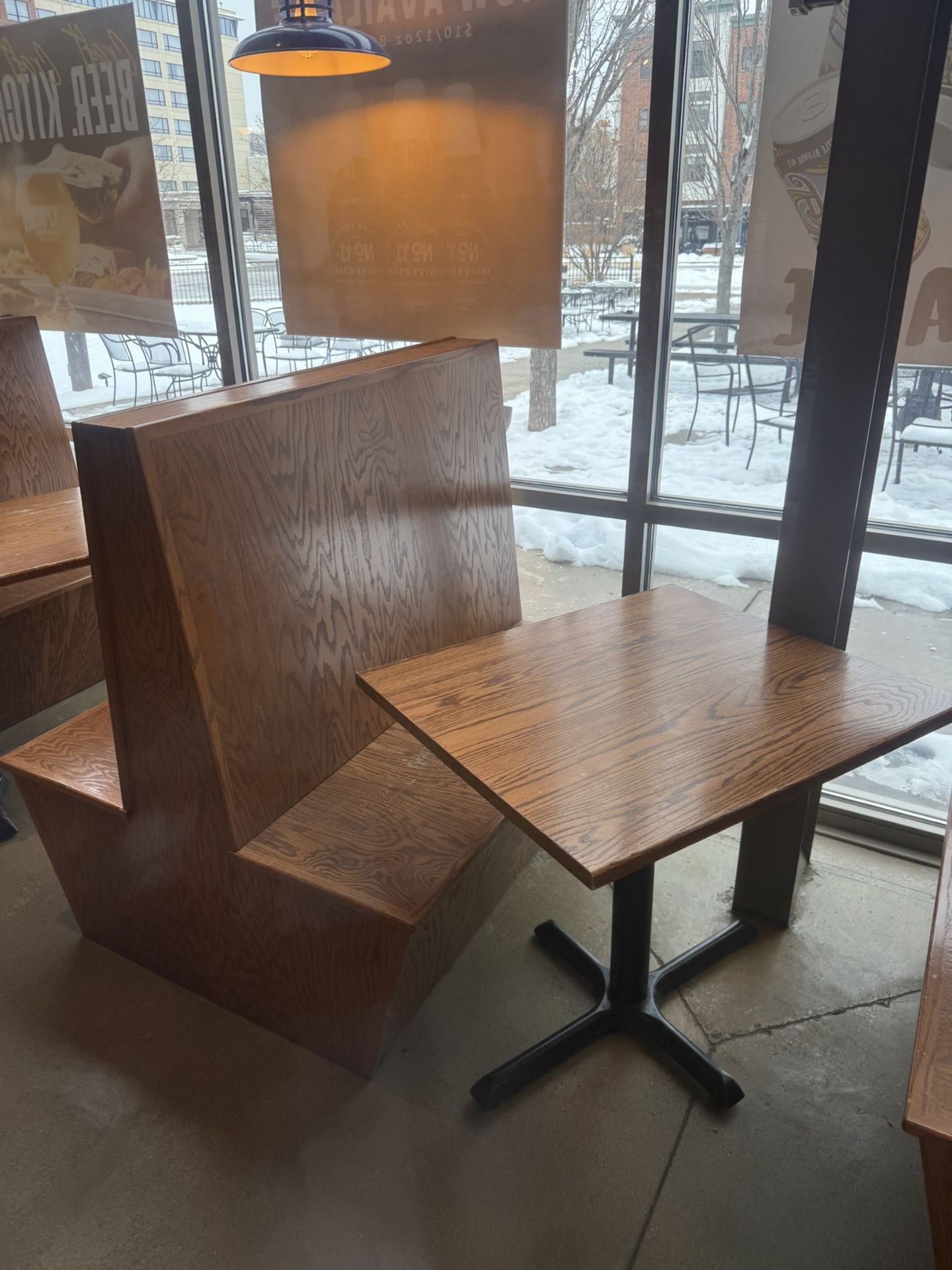 Wooden Restaurant Booth- Booth- QTY 3- Approx 48" L X 24"W X 48" Tall ...