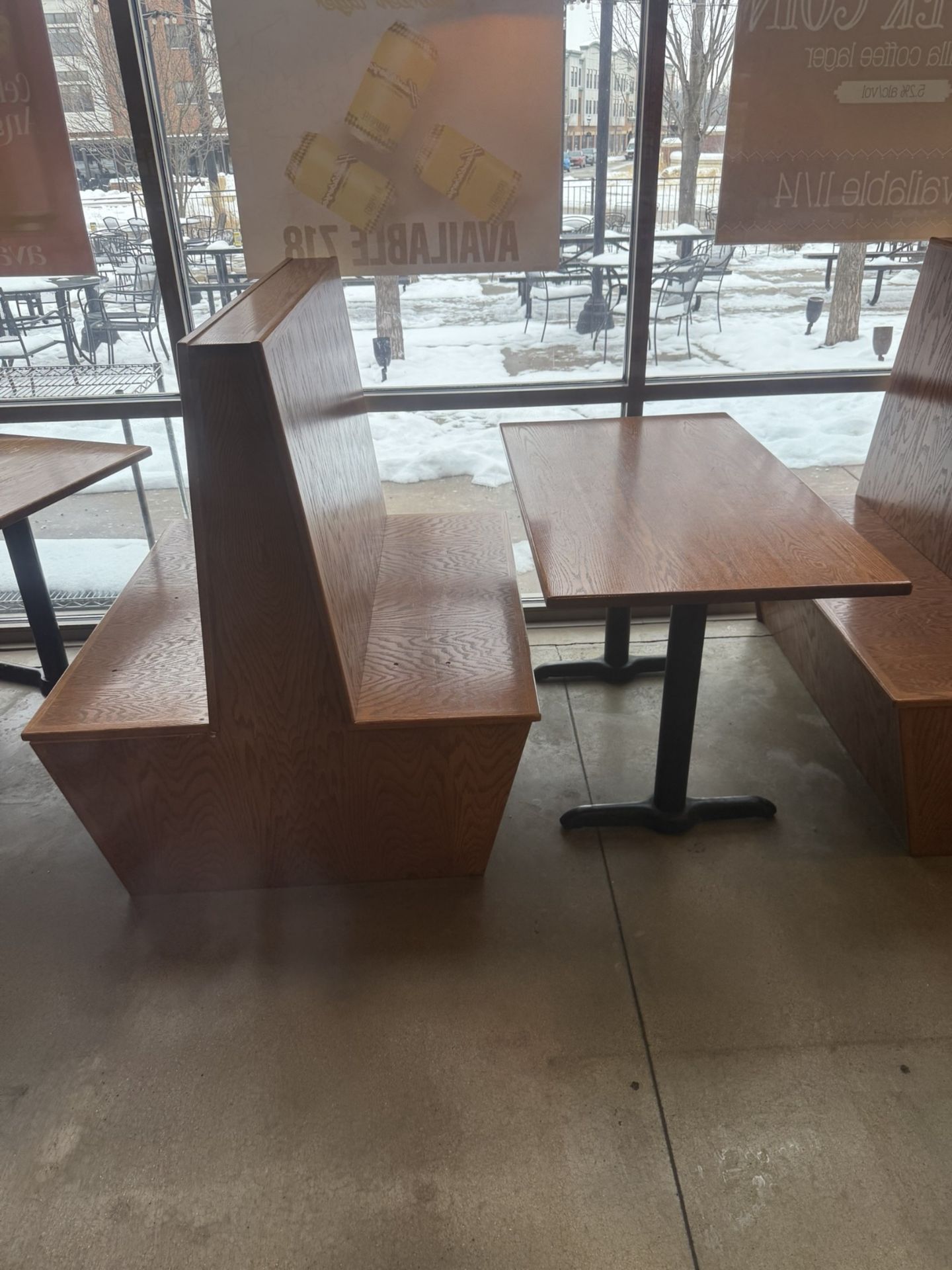 Wooden Restaurant Booth- Booth- QTY 1- Approx 48" L X 24"W X 48" Tall ...