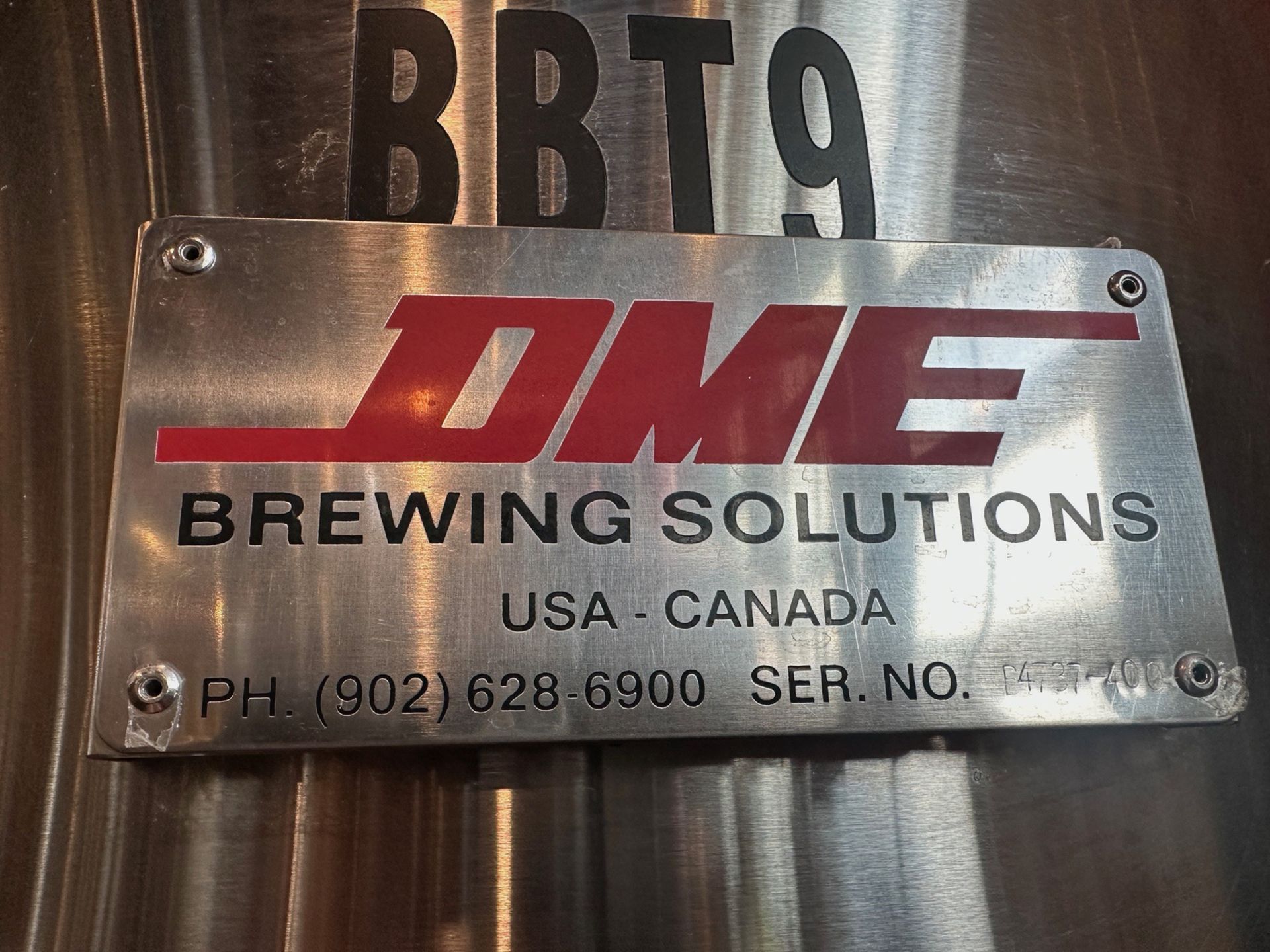 DME 7 BBL Stainless Steel Brite Tank - Dish Bottom, Glycol Jacketed ...