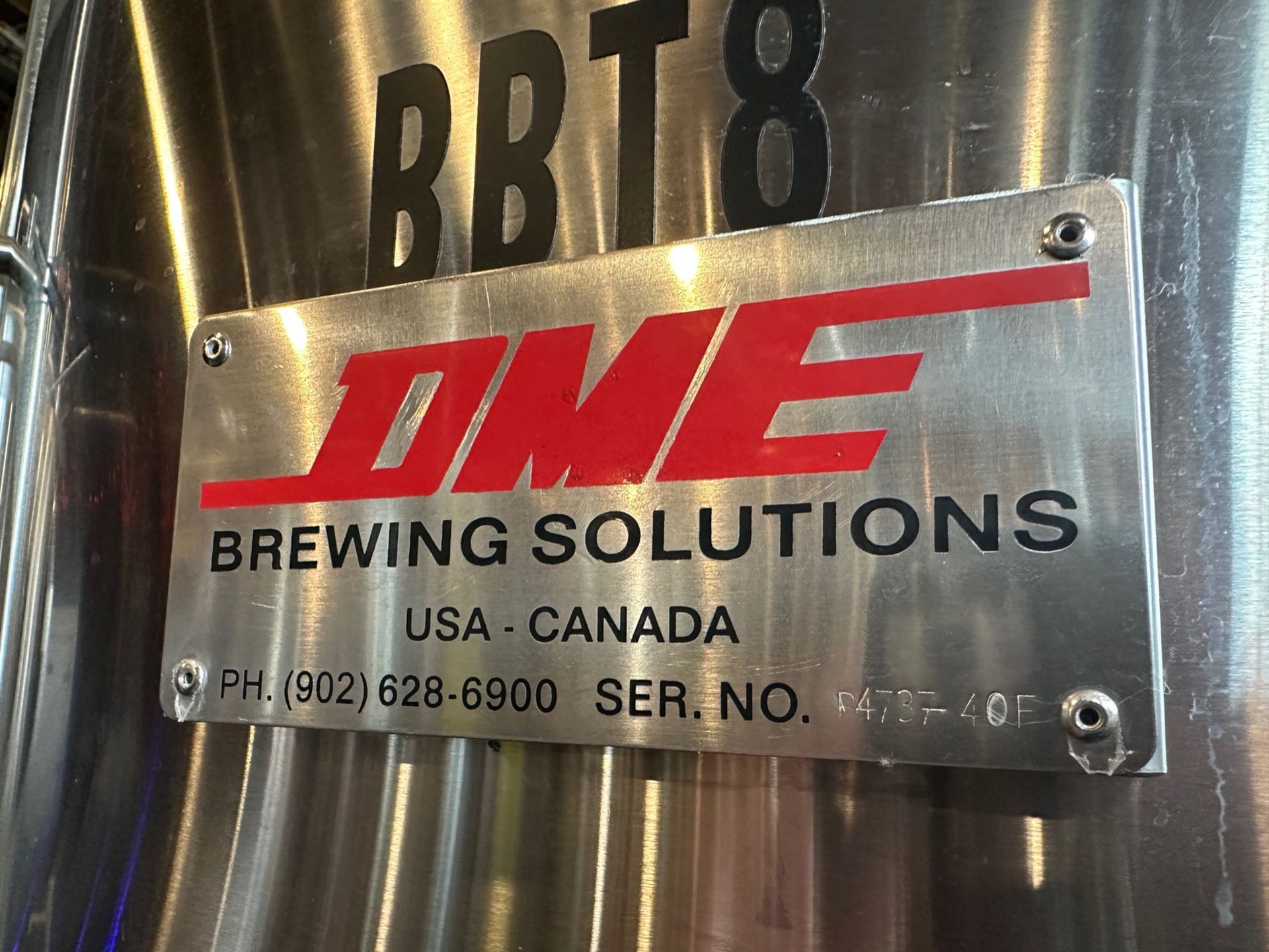 DME 7 BBL Stainless Steel Brite Tank - Dish Bottom, Glycol Jacketed ...