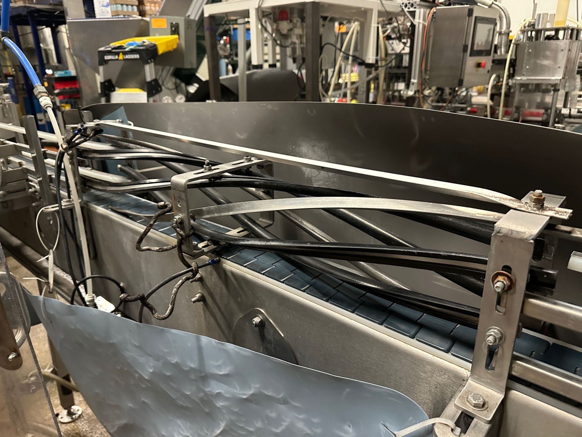 Intralox Belt Conveyor over Stainless Steel Frame with Packout Area and ...