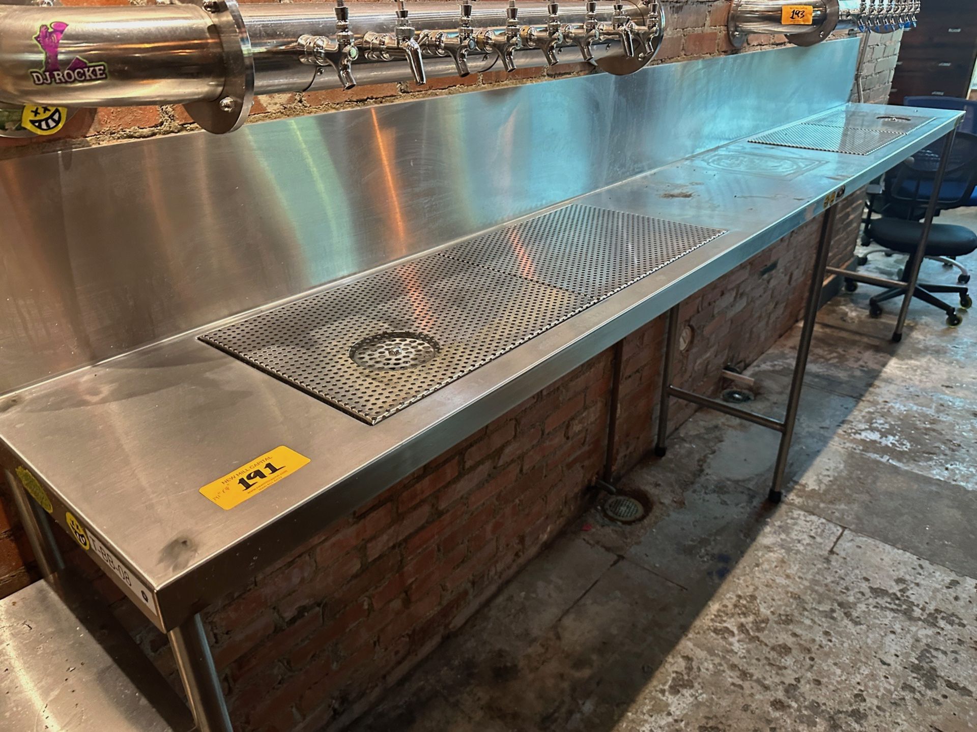 Stainless Steel Drip Tray and Wall Panel with (2) Spray Heads (Approx ...