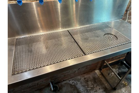 Stainless Steel Drip Tray and Wall Panel with (2) Spray Heads (Approx ...