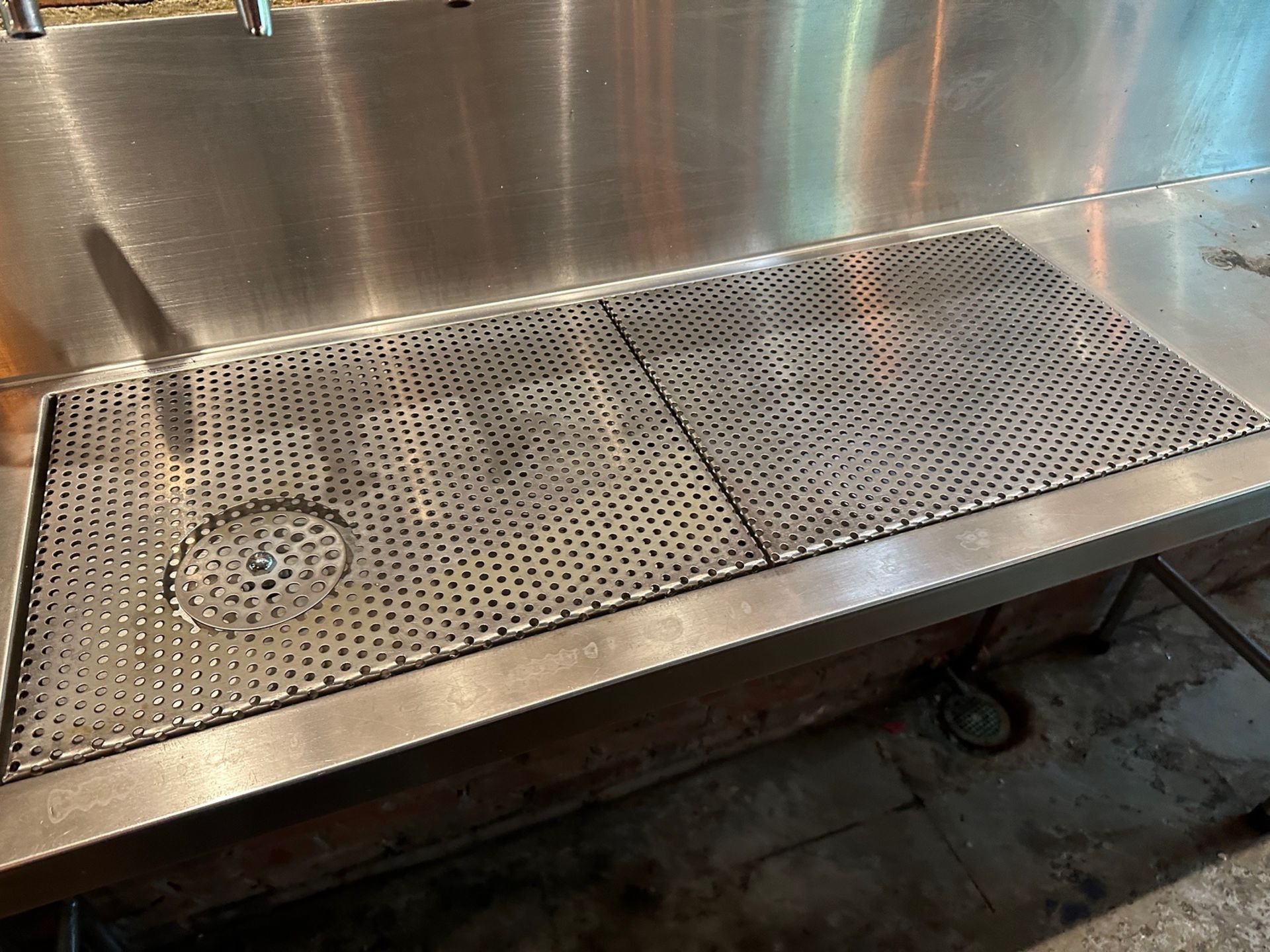 Stainless Steel Drip Tray and Wall Panel with (2) Spray Heads (Approx ...