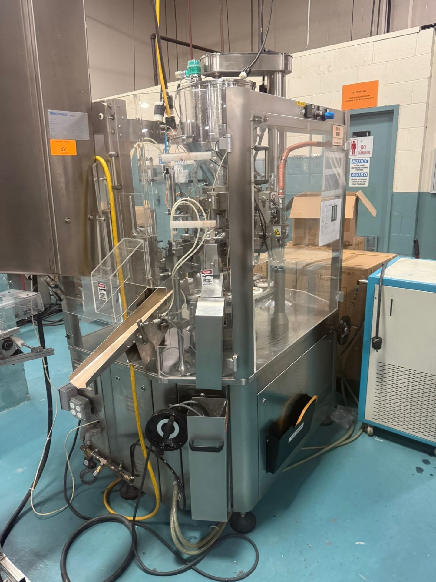 Romaco- Unipac Model U 2080 Tube Filling and Sealing Machine, 480 V, S ...
