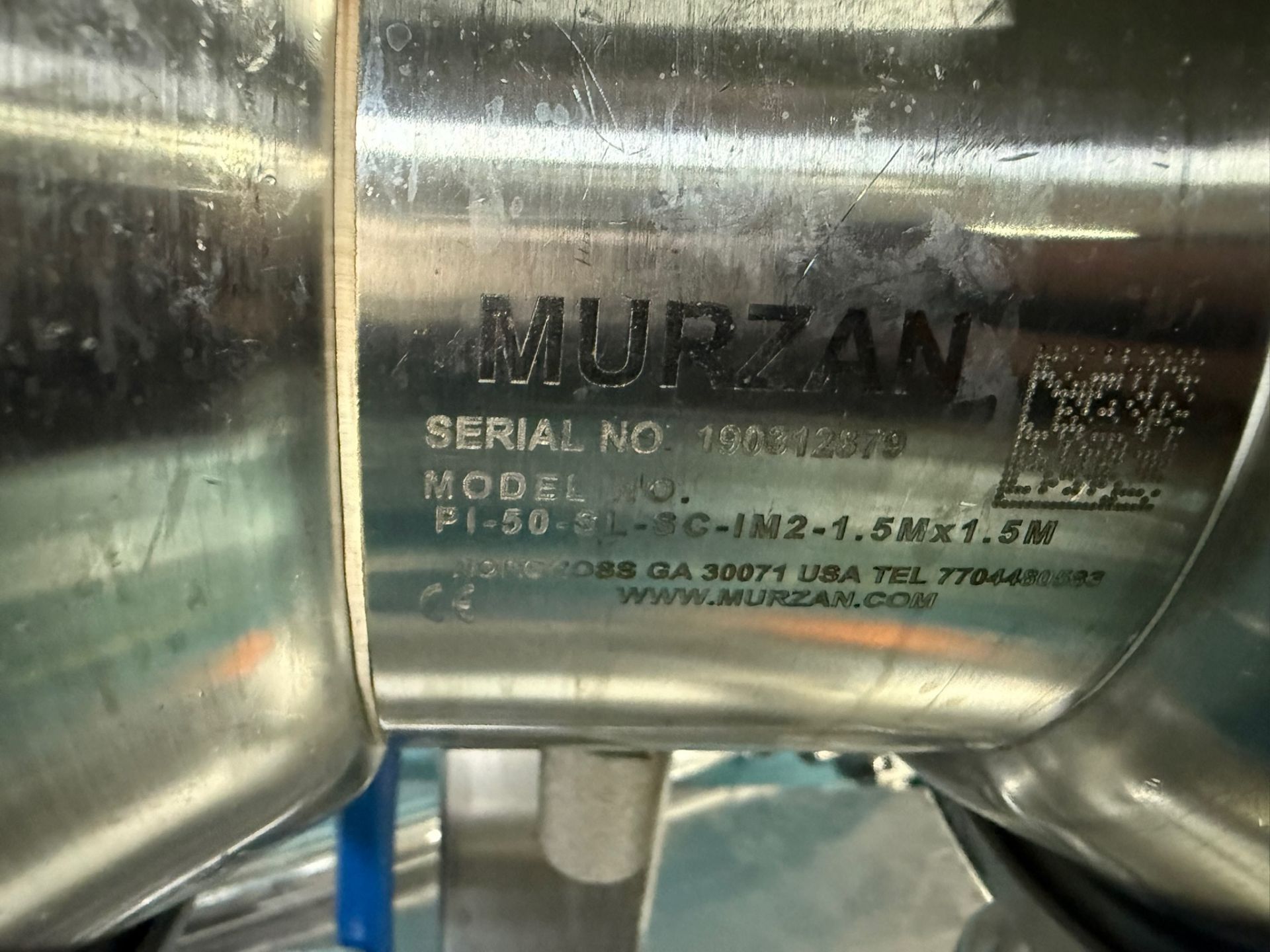 Murzan Model PI-50-SL-SC-IM2-1.5Mx1.5M Stainless Steel Diaphragm Pump ...