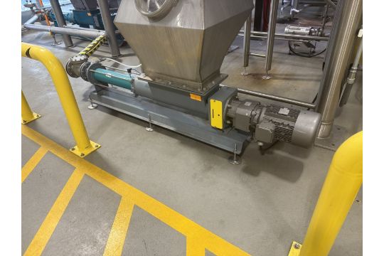 Netzsch Model NM063B0092S12B Spent Grain Pump, 7.5 HP Electric Motor ...
