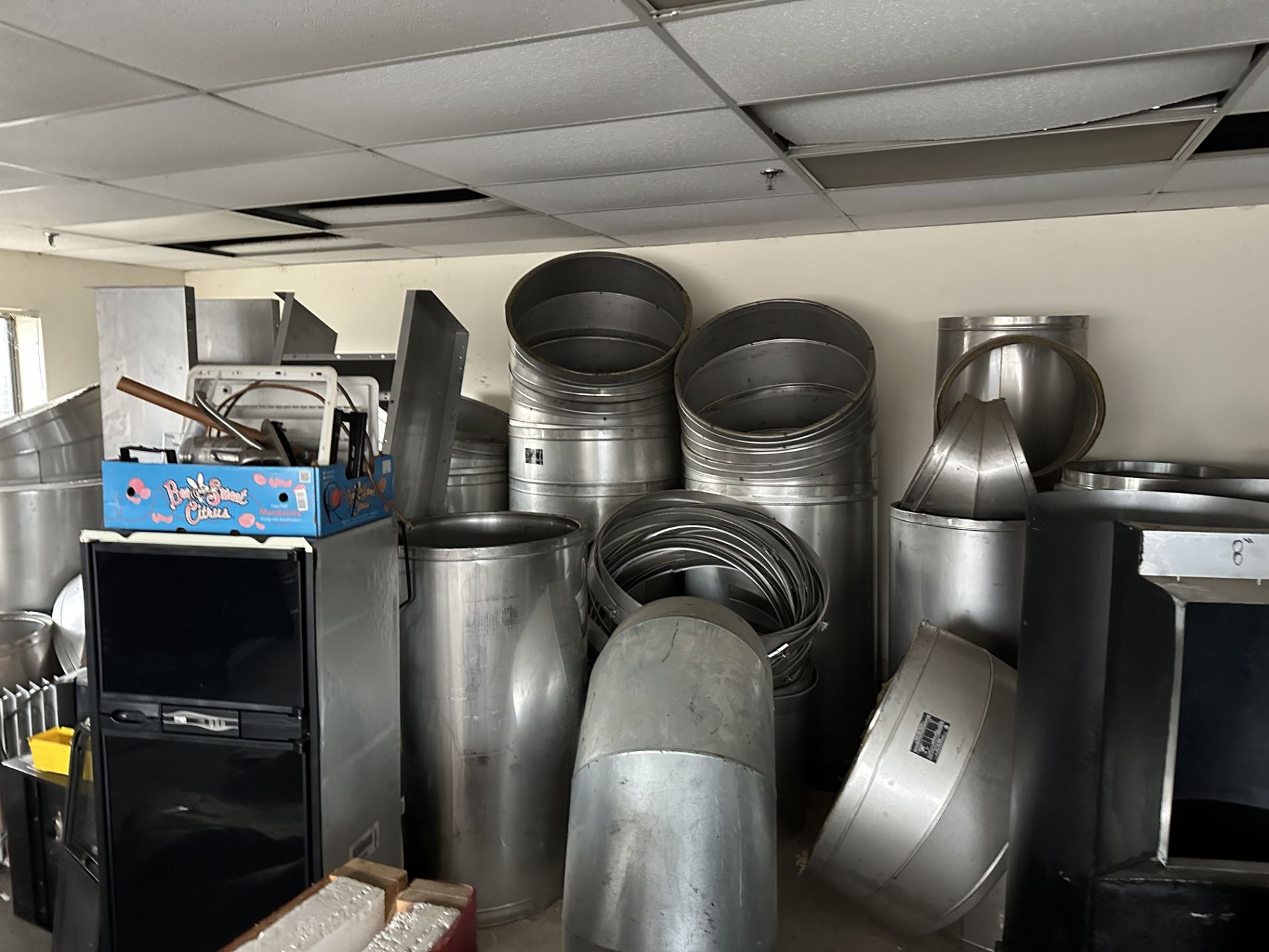 {LOT} In Downstairs Storage Area c/o: Furniture, Asst. Metal Forms ...