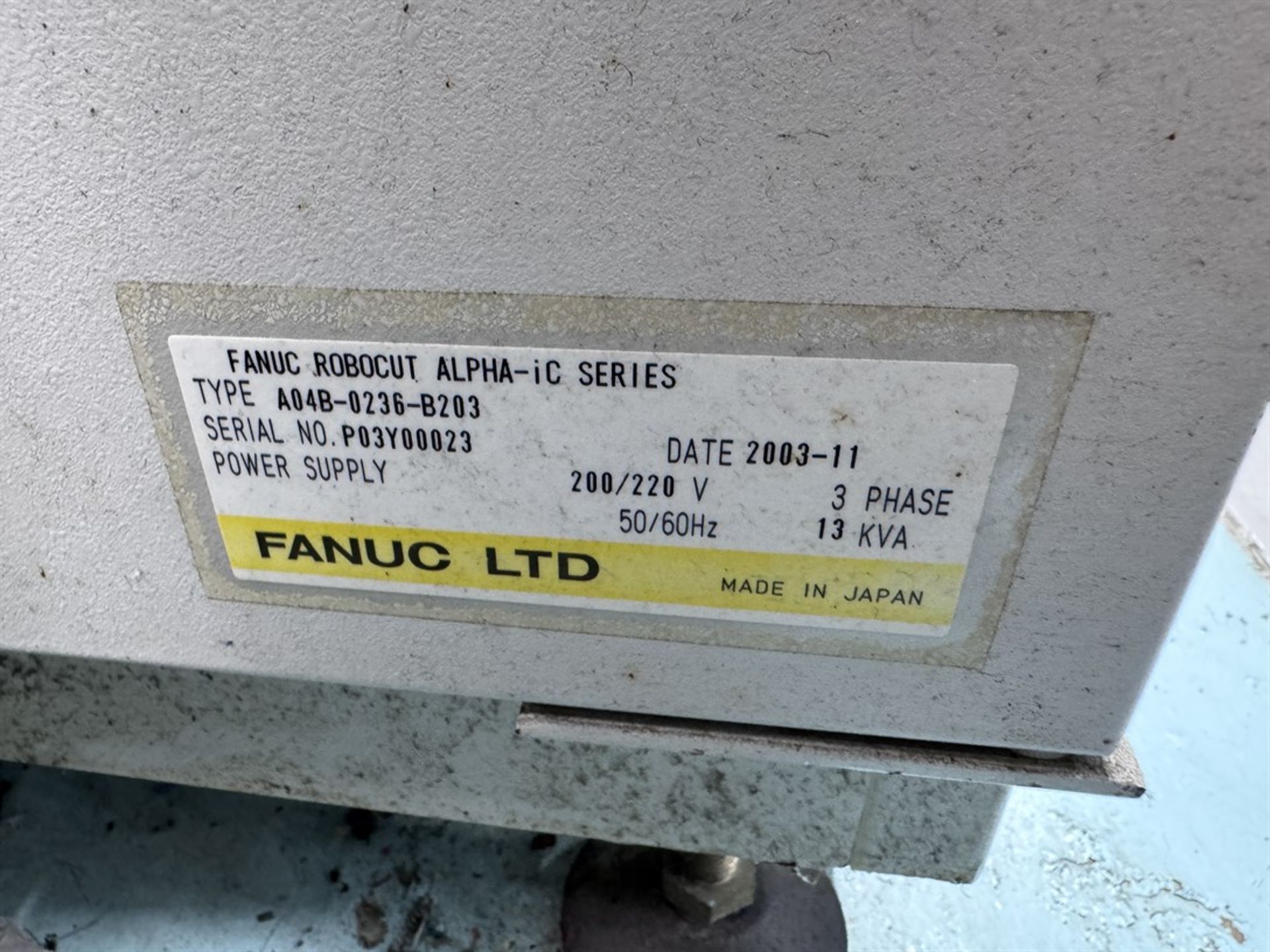 2003 FANUC A-OiC Robocut Wire EDM, s/n P03ZC0005, w/ Fanuc Series 180iS ...