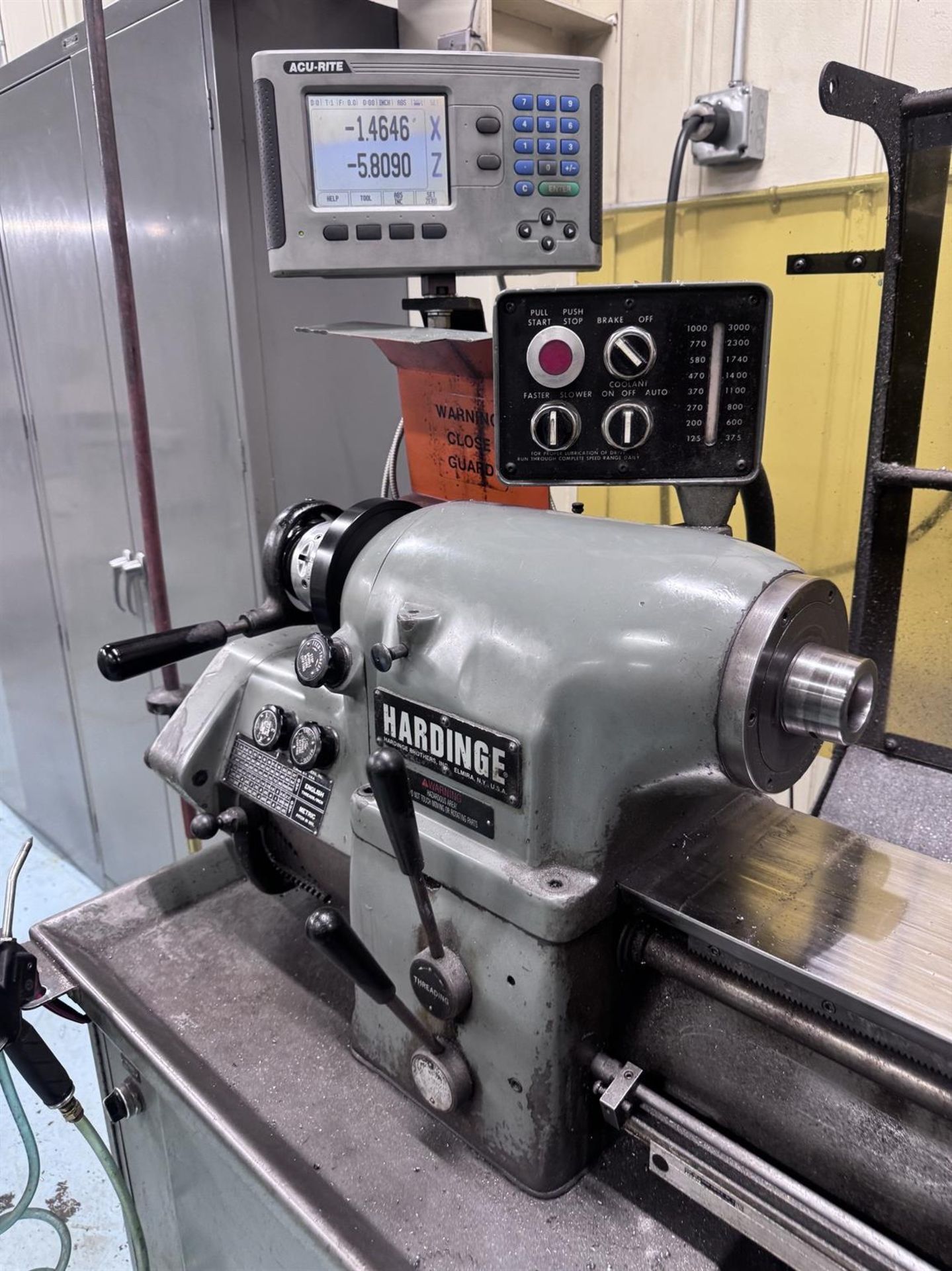 HARDINGE HLV-H High Precision Tool Room Lathe, s/n 14039-T, w/ Collet ...