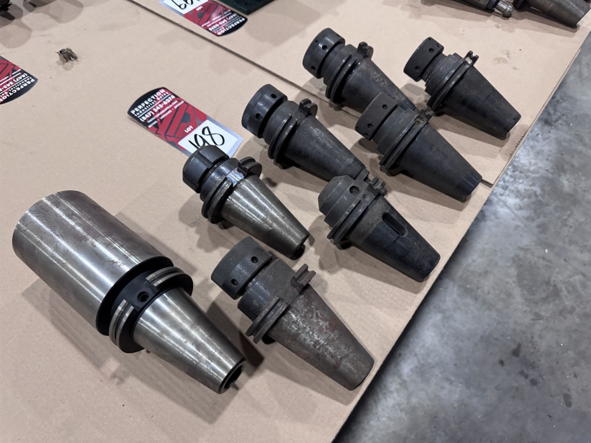 Lot of (8) CAT 50 Tool Holders