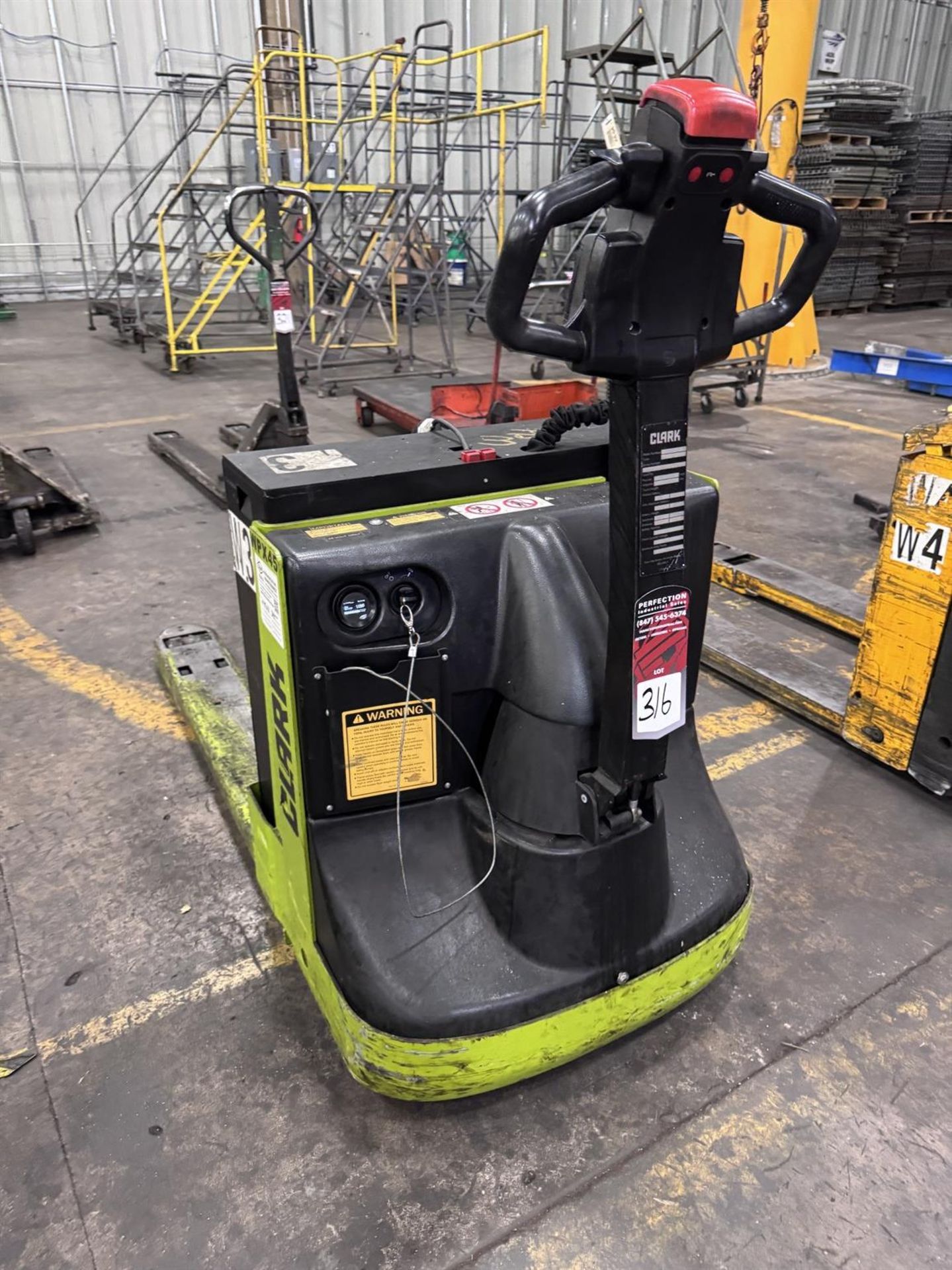 CLARK WPX45 Electric Pallet Jack, s/n WPX45-4640-8228CH, 4500 Lb. Capacity