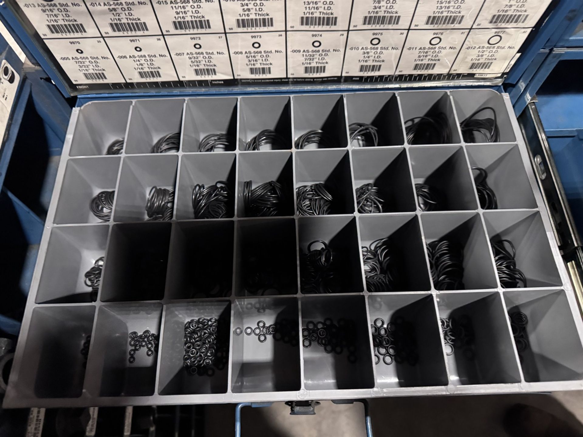 Lot of (4) Slide Out Drawer Hardware Cubbies w/ Contents Including ...