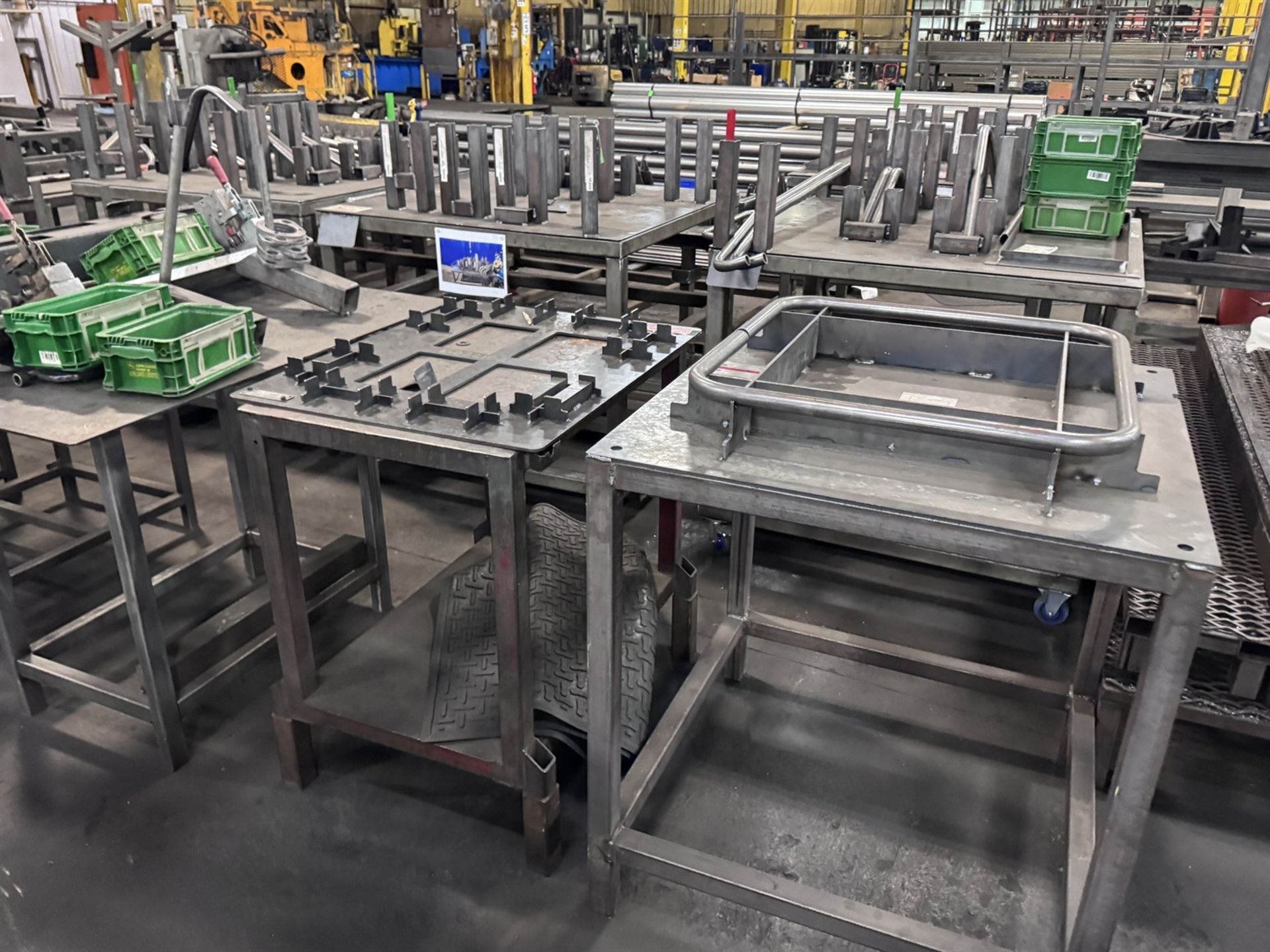 Lot of Misc. Fixtures, Shop Carts and Tables
