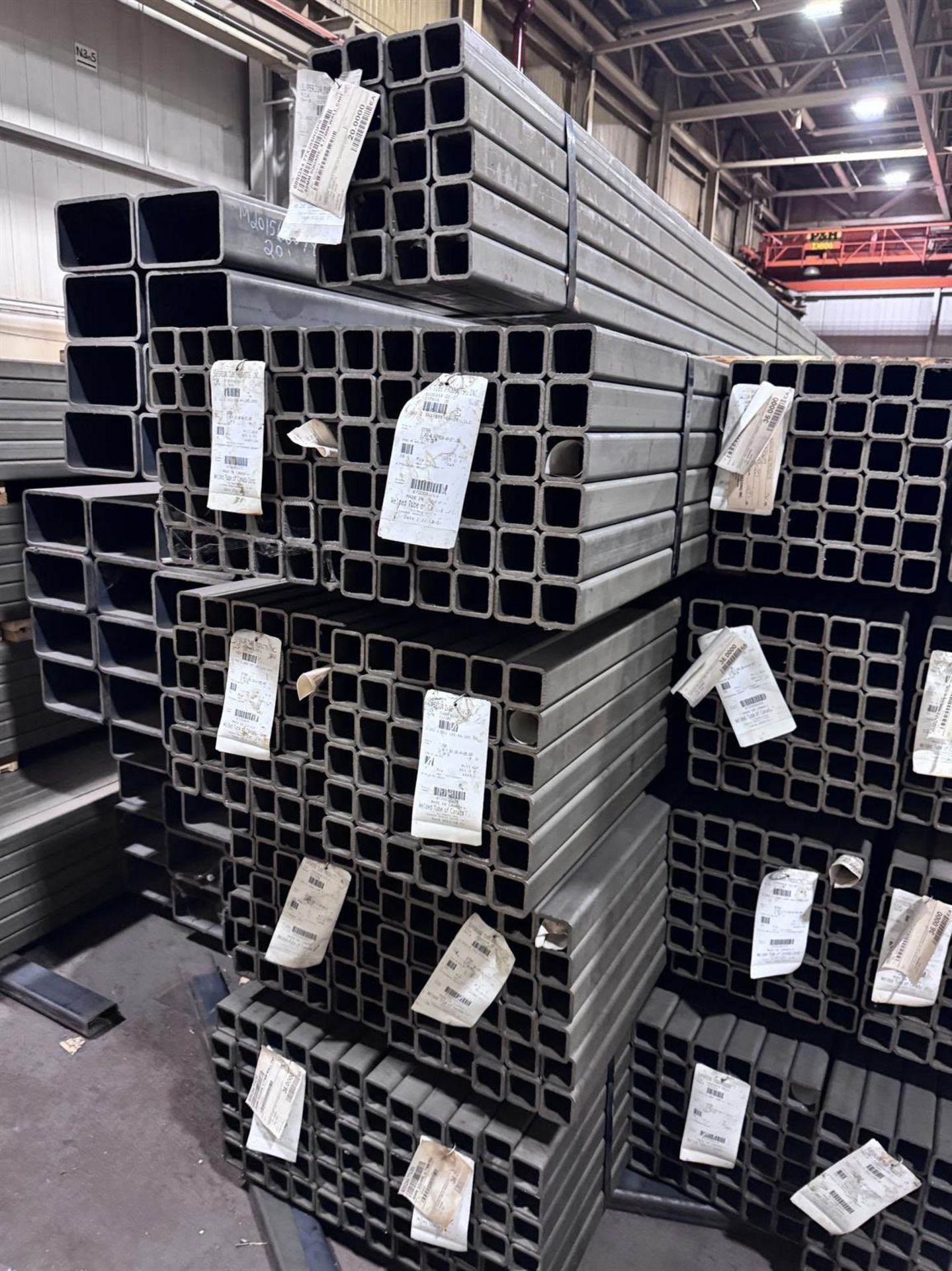 Lot of Approx. 18 Bundles of Steel Tube, 60SQX4.77X285W, 60mm Square, 4 ...