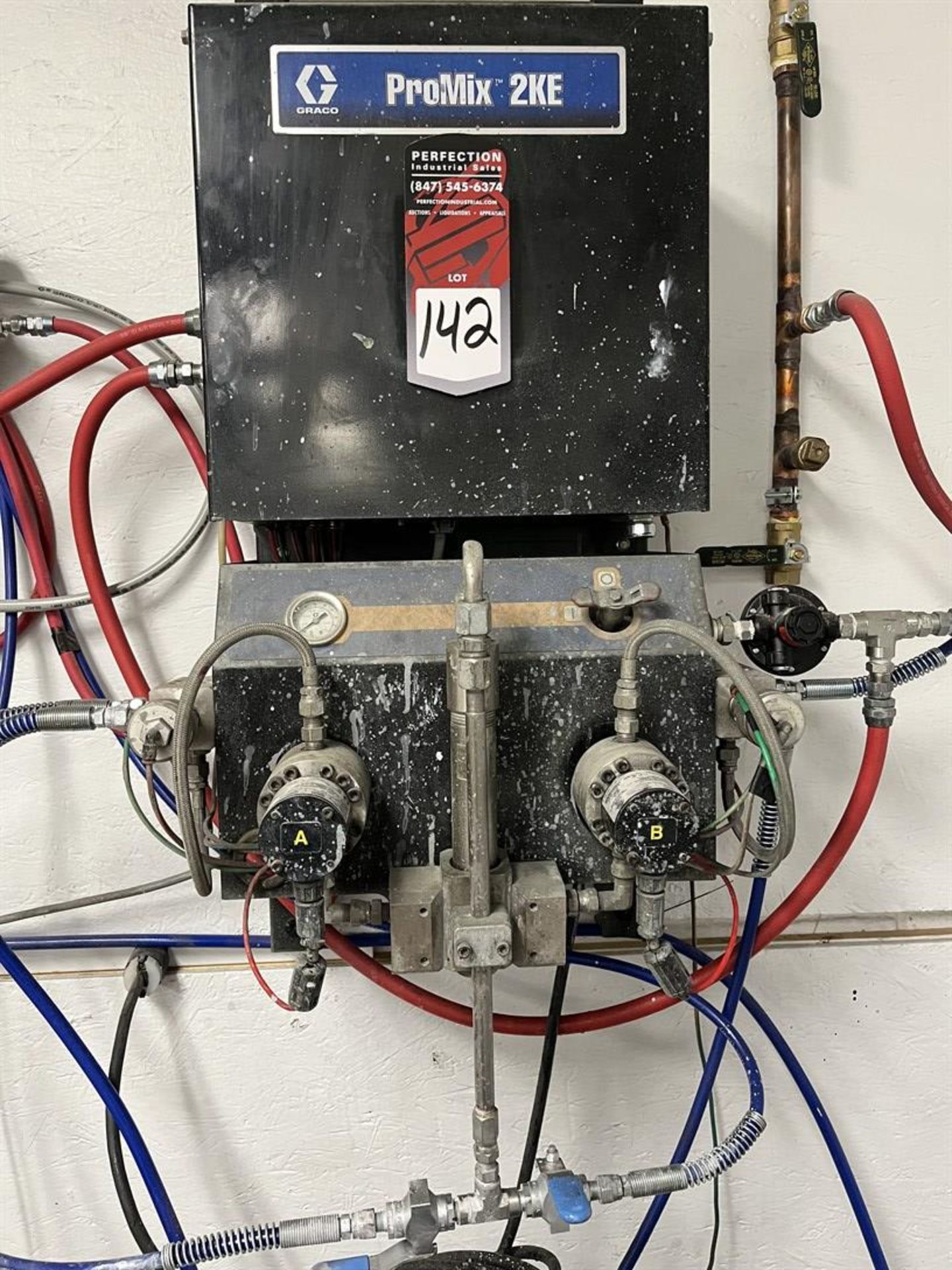 GRACO ProMix 2KE Electronic Proportioner, Series K12A, 100 Max PSI, s/n ...