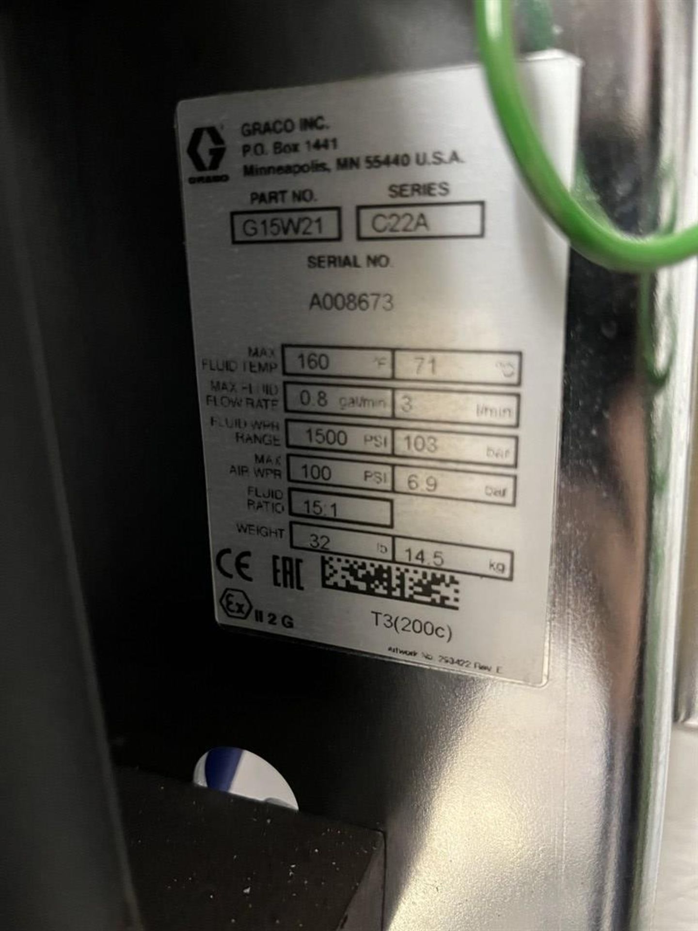 GRACO MERKUR Series C22A Spray Package, Series C22A s/n A008673
