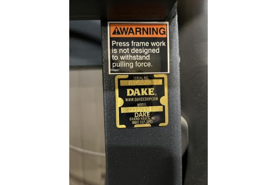 DAKE 909250 50 Ton Shop Press, s/n 1373540