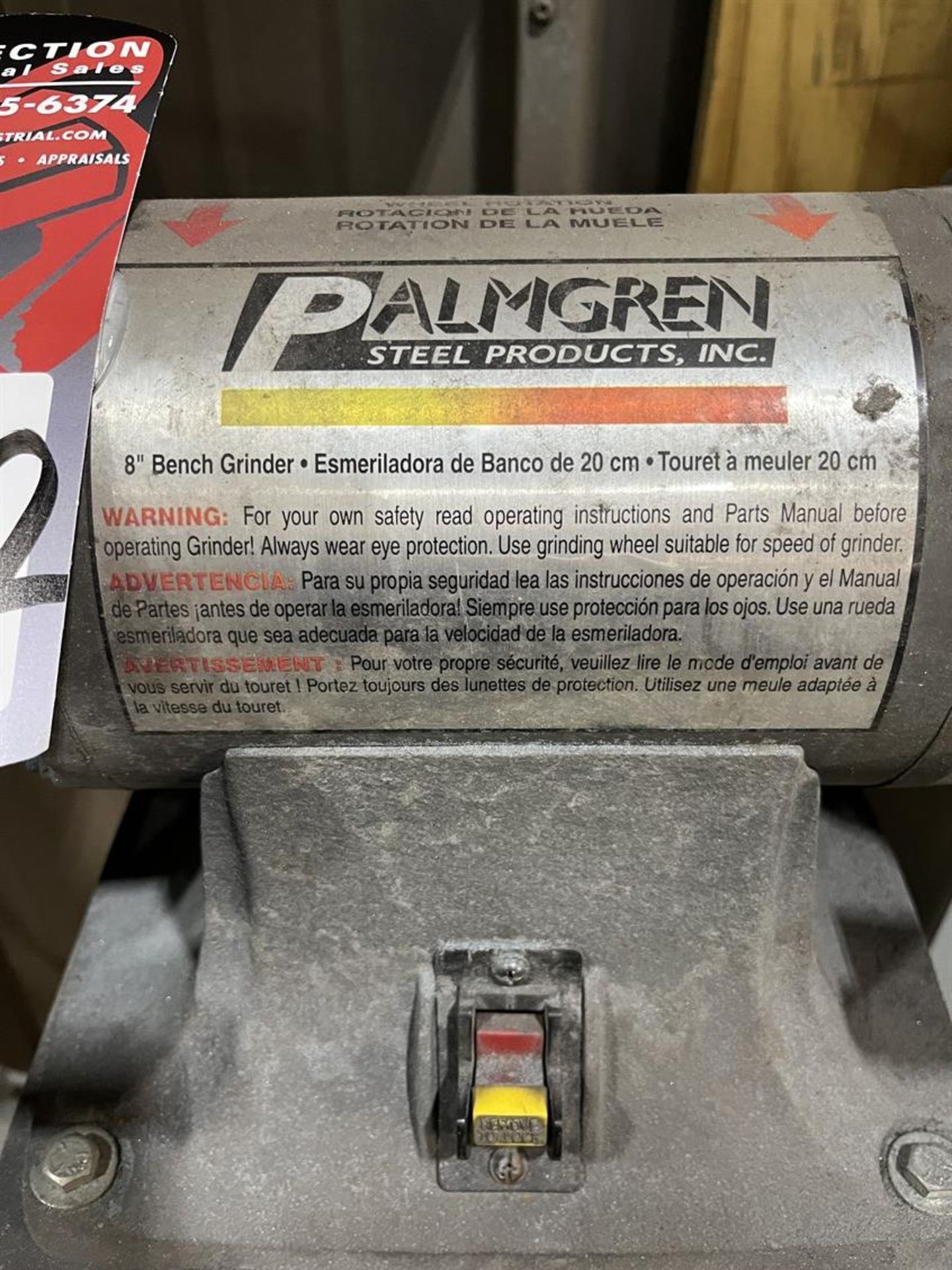 PALMGREN 82081B 8” Bench Grinder, No. 130105018