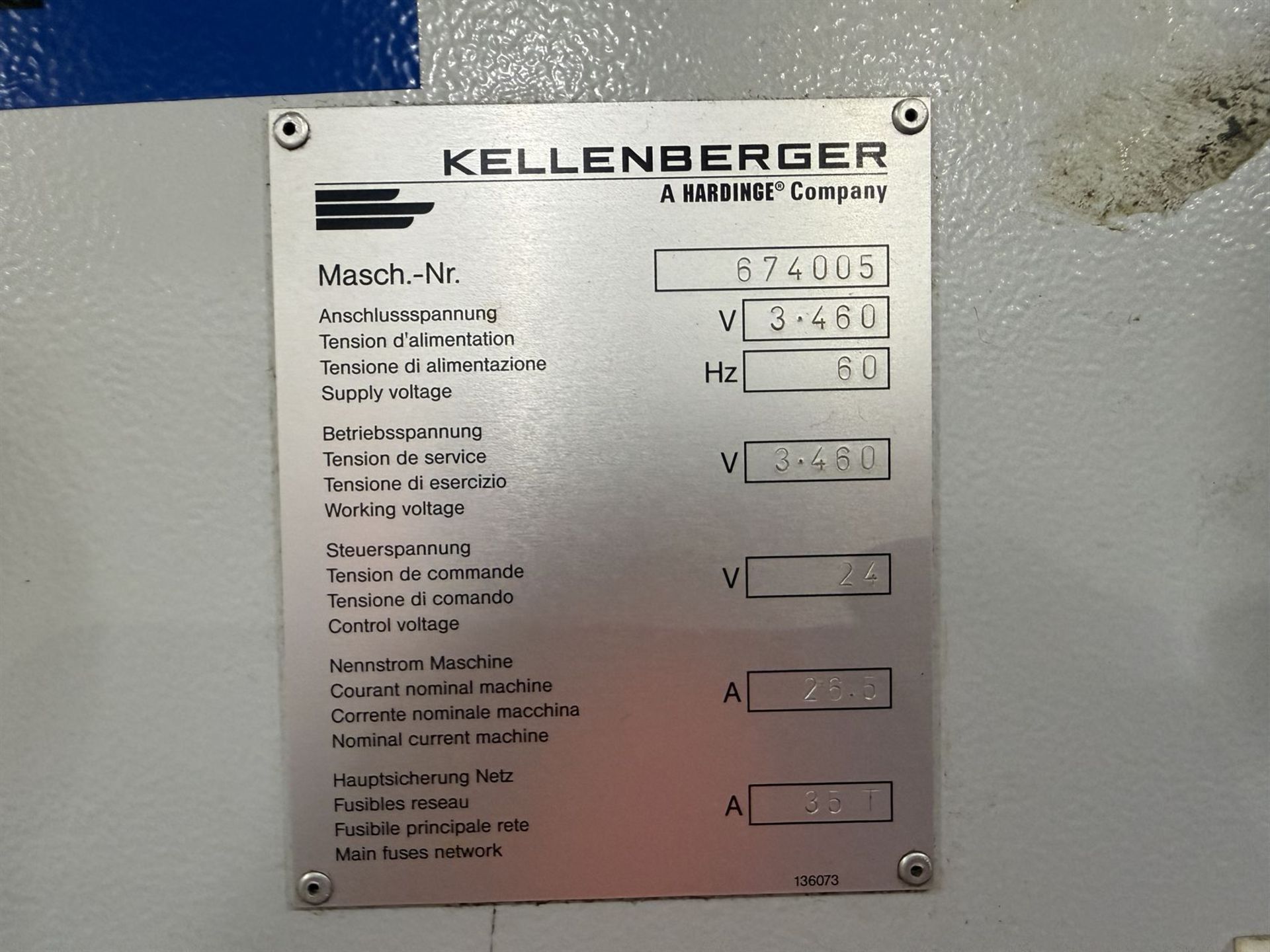 2012 Kellenberger Kelvita R175/1000 CNC OD Grinder, s/n 674005, w/ GE ...
