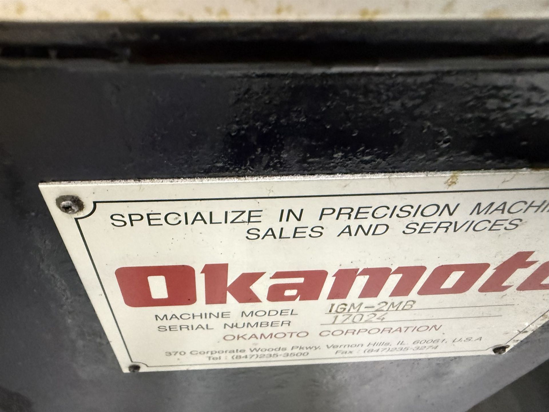 Okamoto IGM-2MB Internal Grinder, s/n 17024, w/ Okamoto Control, 24 ...