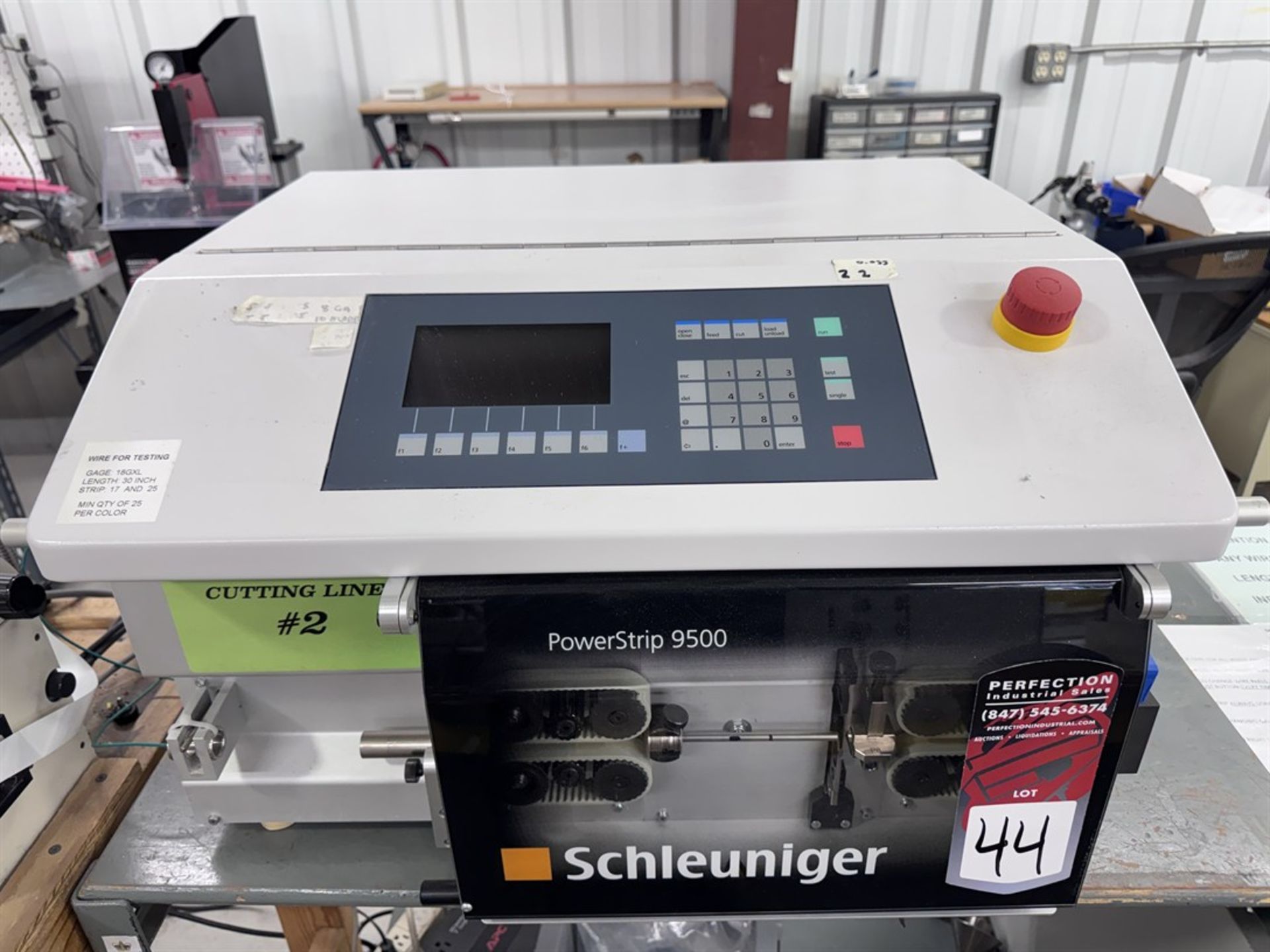CUTTING LINE #2-SCHLEUNIGER Power Strip 9500 Cutting & Stripping ...
