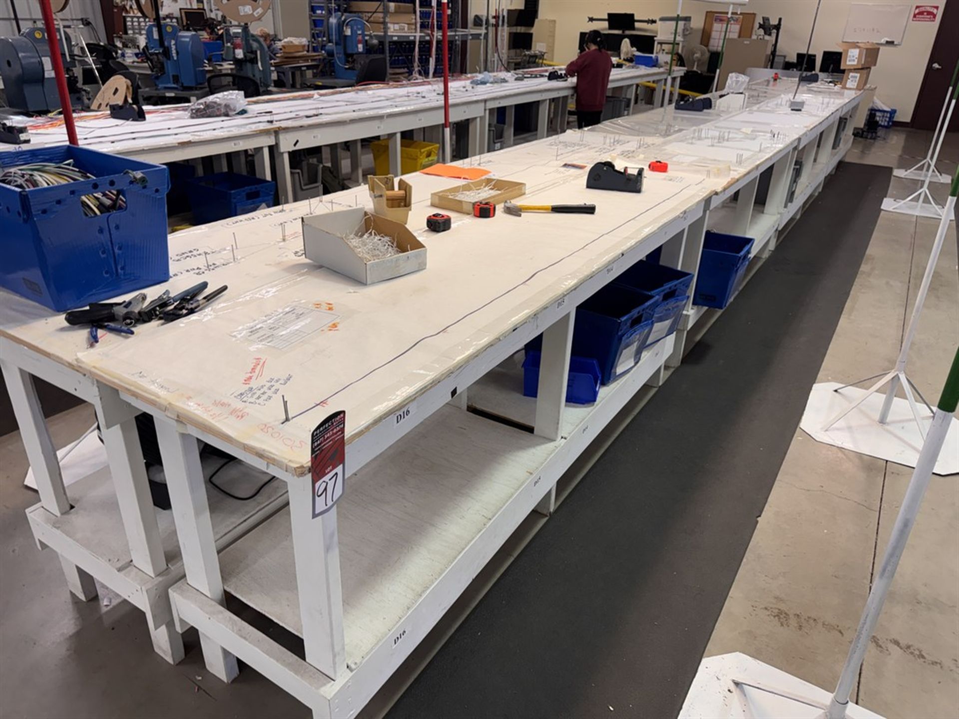 Lot of (8) Wire Setup Tables, 24" x 96" Each