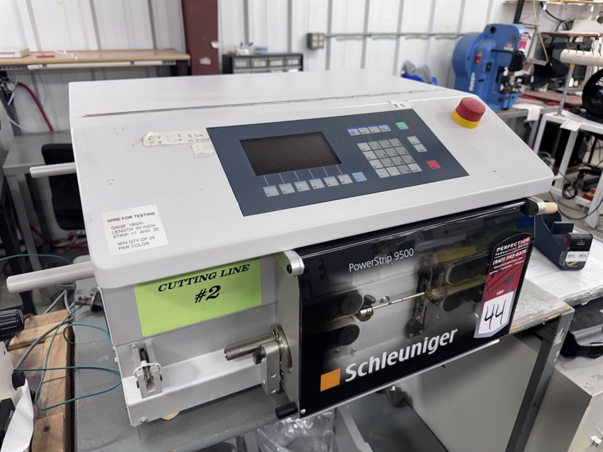 CUTTING LINE #2-SCHLEUNIGER Power Strip 9500 Cutting & Stripping ...