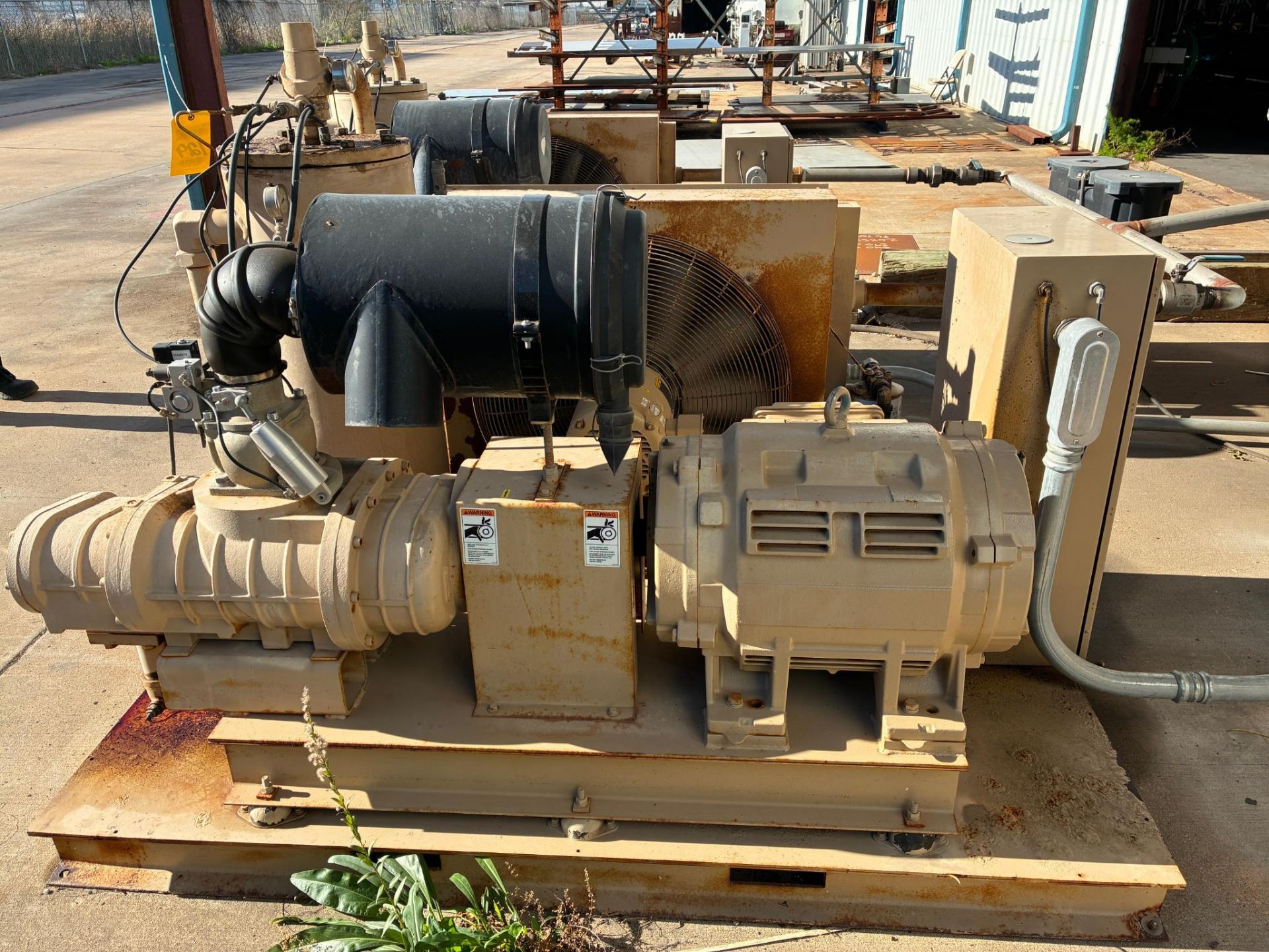 SKID MOUNTED ROTARY SCREW AIR COMPRESSOR, CURTIS, MDL. FRD80FUXXA4K1XXX ...